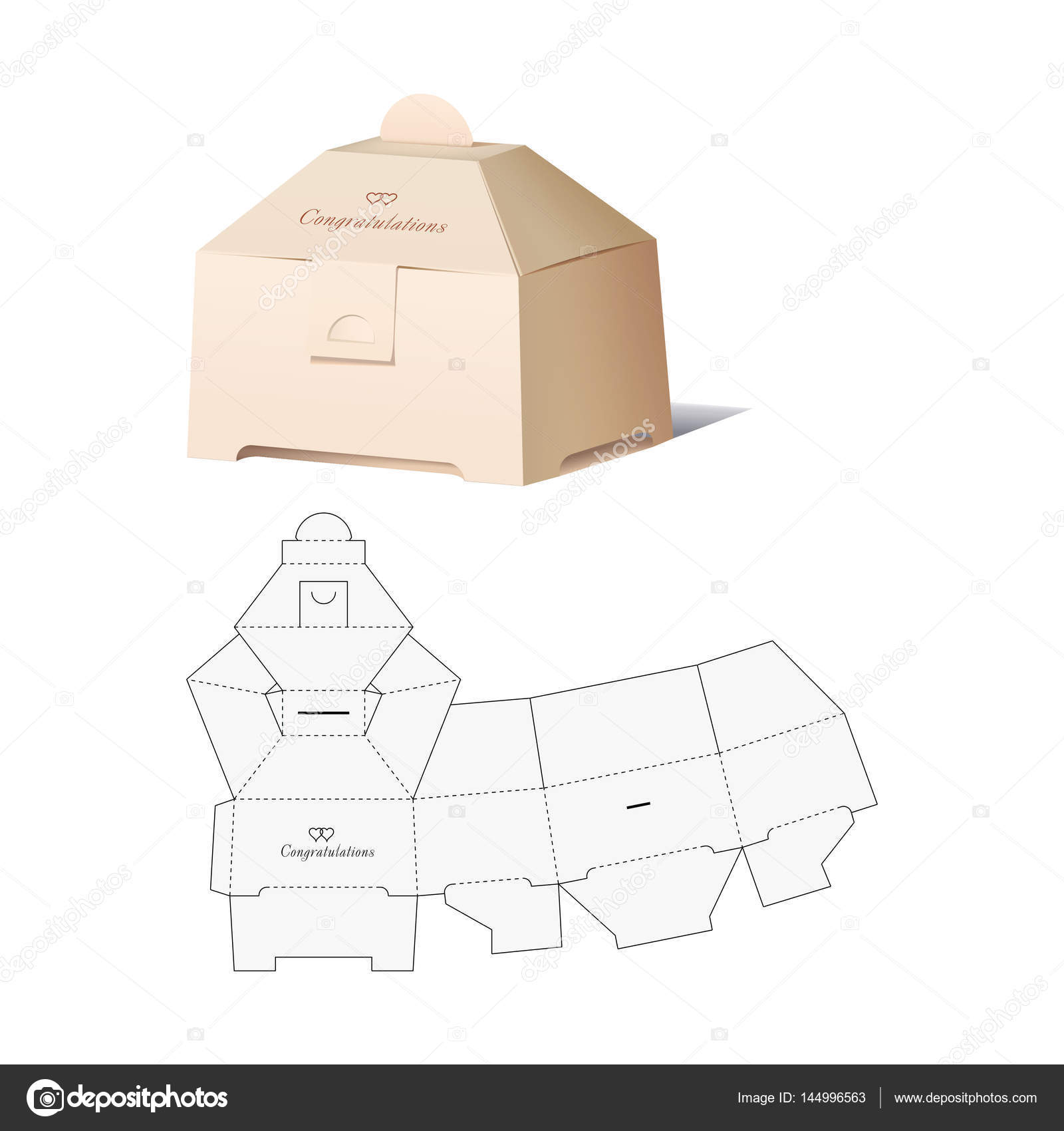 Retail Box with Blueprint Template Stock Vector Image by ©Philka #144996563