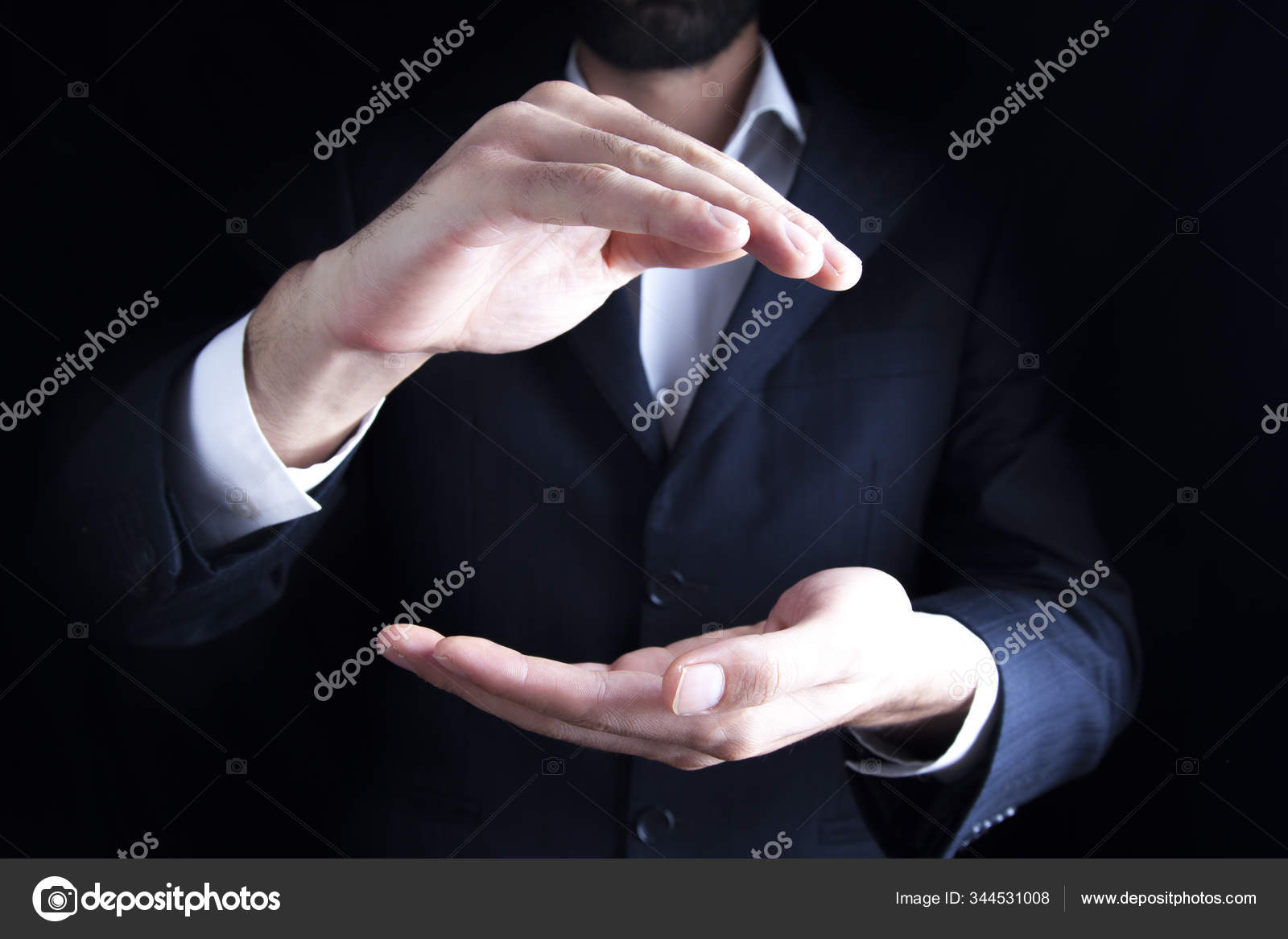 Male hands as if holding something — Stock Photo © Tiko0305 #344531008