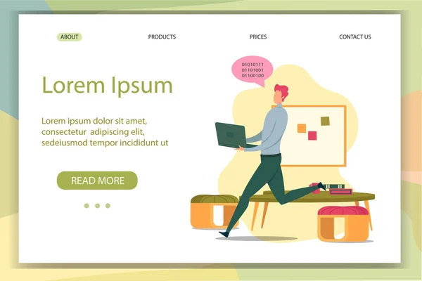 Happy programmer Vector Art Stock Images | Depositphotos