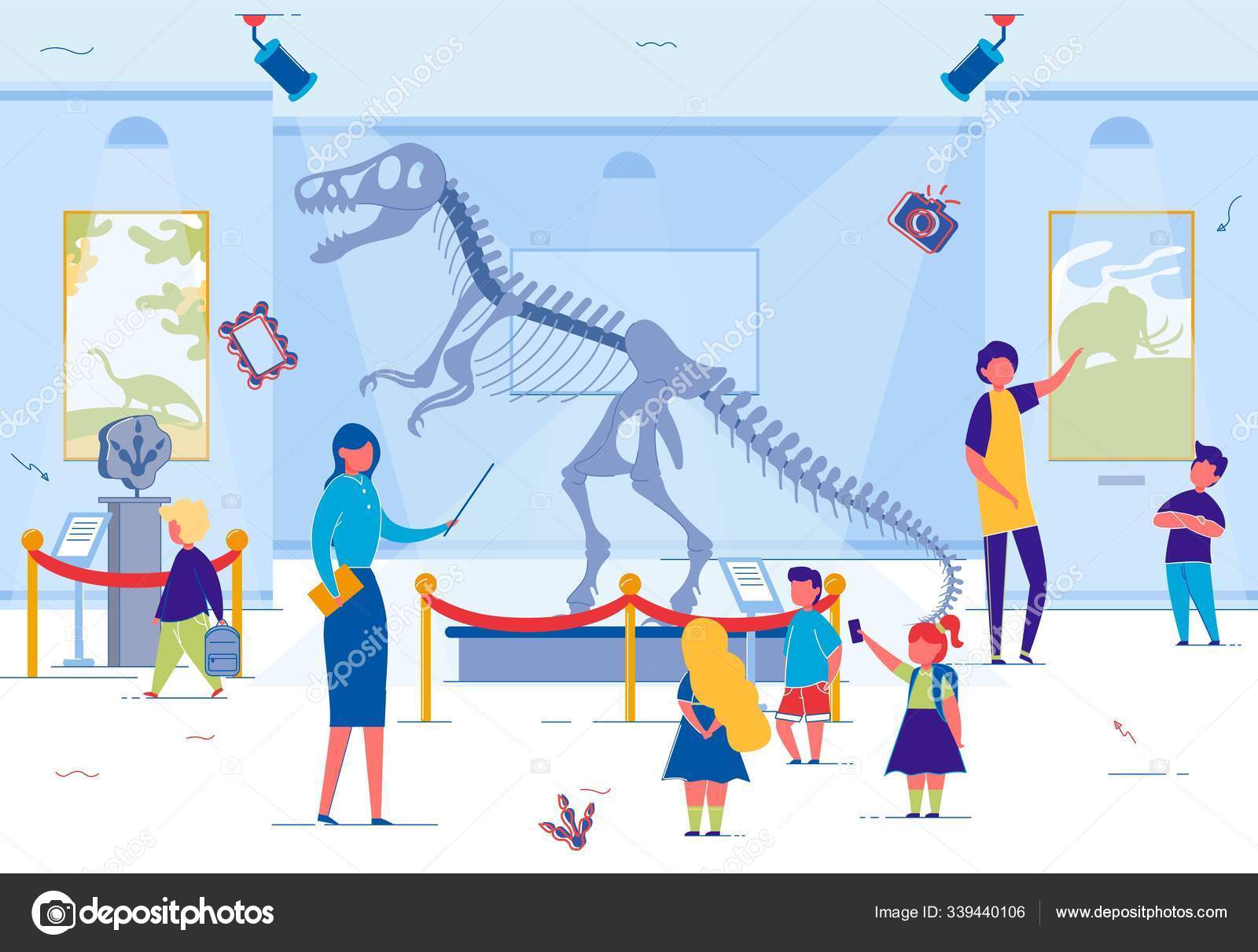 Museum Excursion for School or Preschool Kids. Stock Vector by ©Microne ...