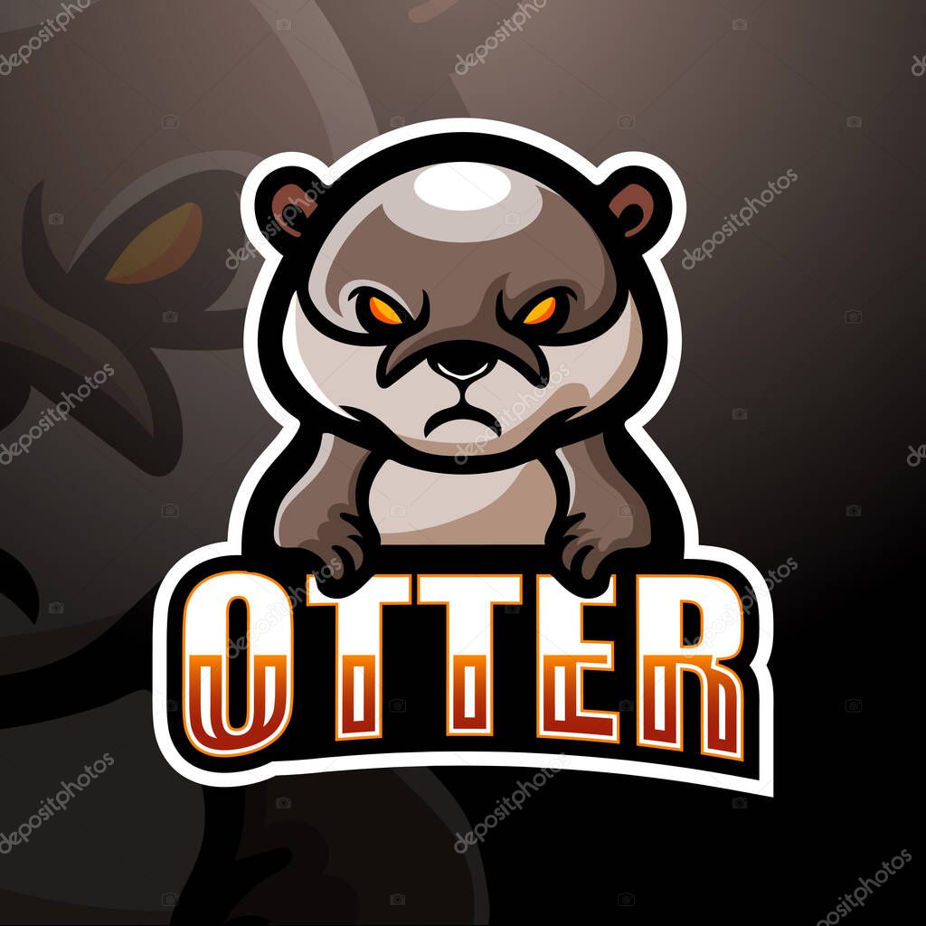 Ilustración vectorial del diseño del logotipo de esport de la mascota ...