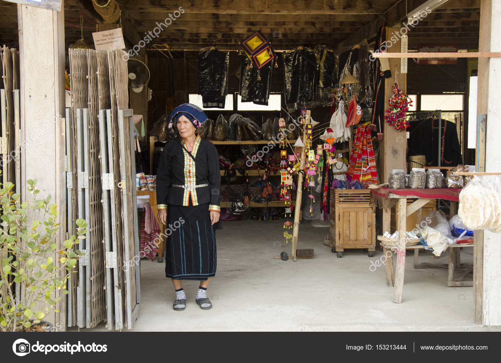 Thai women senior Tai Dam people wear costume traditional for ta ...