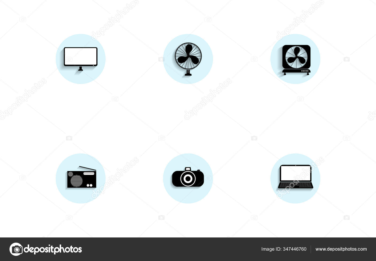 Set Electronics Icon White Background — Stock Vector © zein07 #347446760