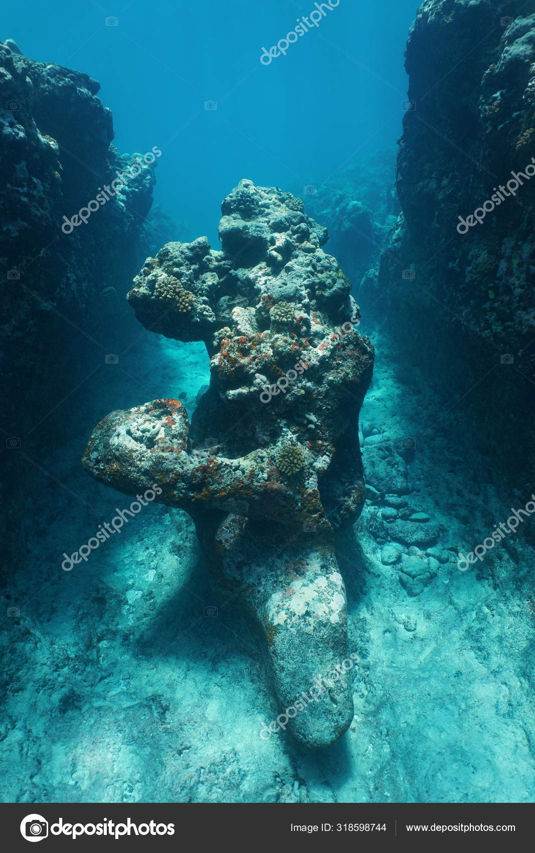 Underwater Rock Formation