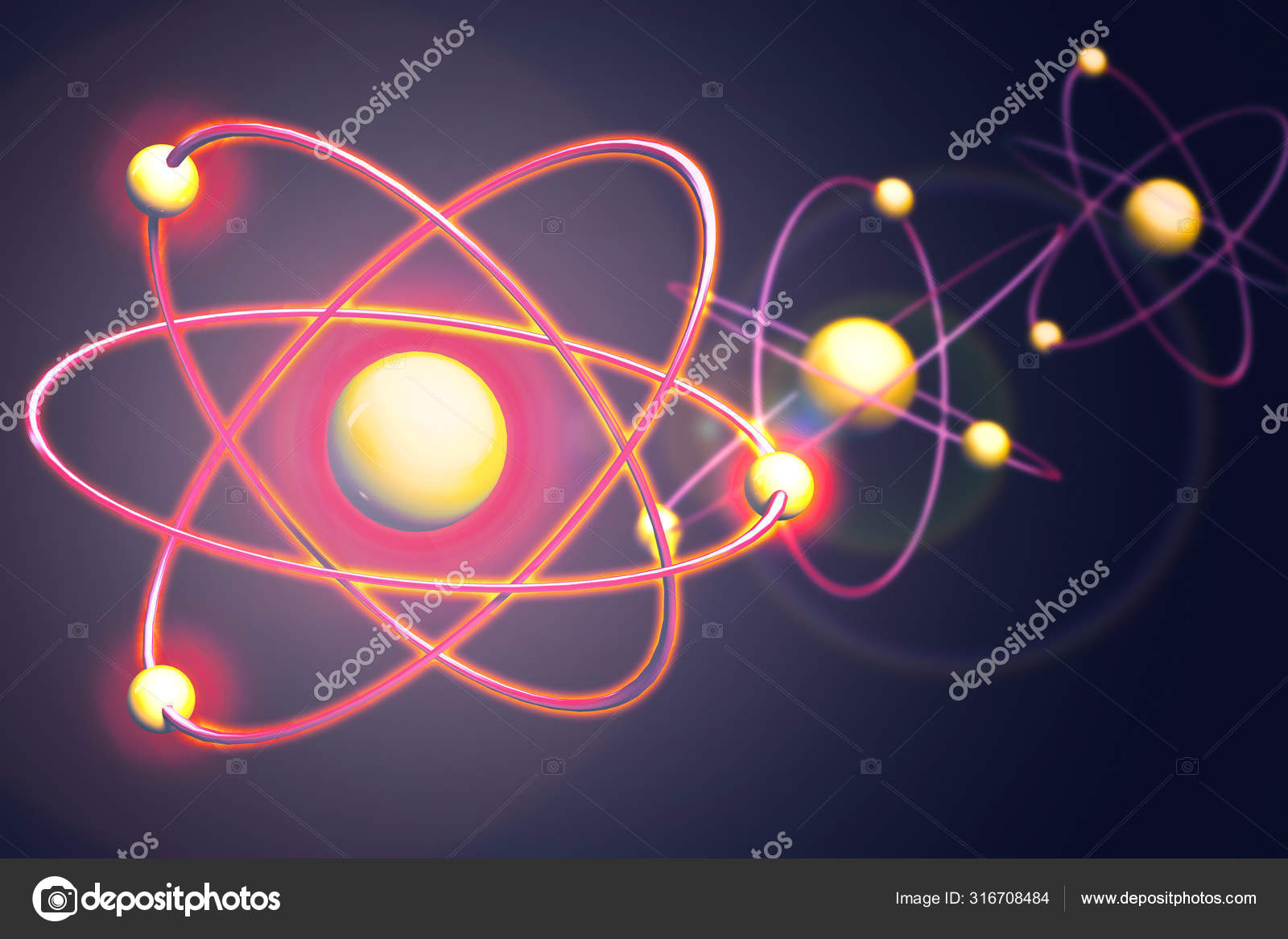 Atom Backgrounds from Geometric Shapes, Circle of Points of Lines. Atom nuclear model on ...