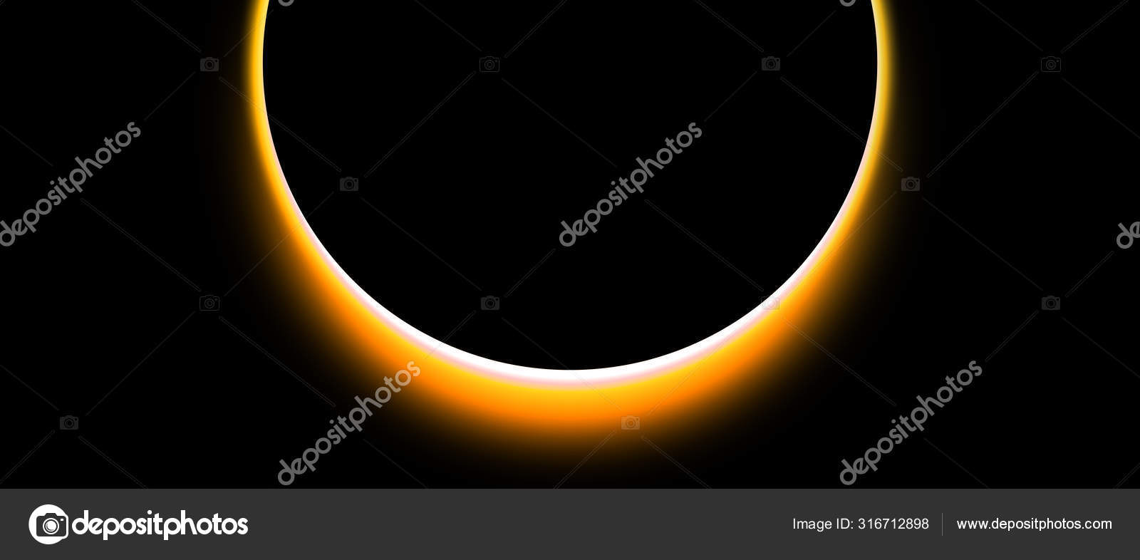 Amazing scientific background - total solar eclipse in dark red glowing ...