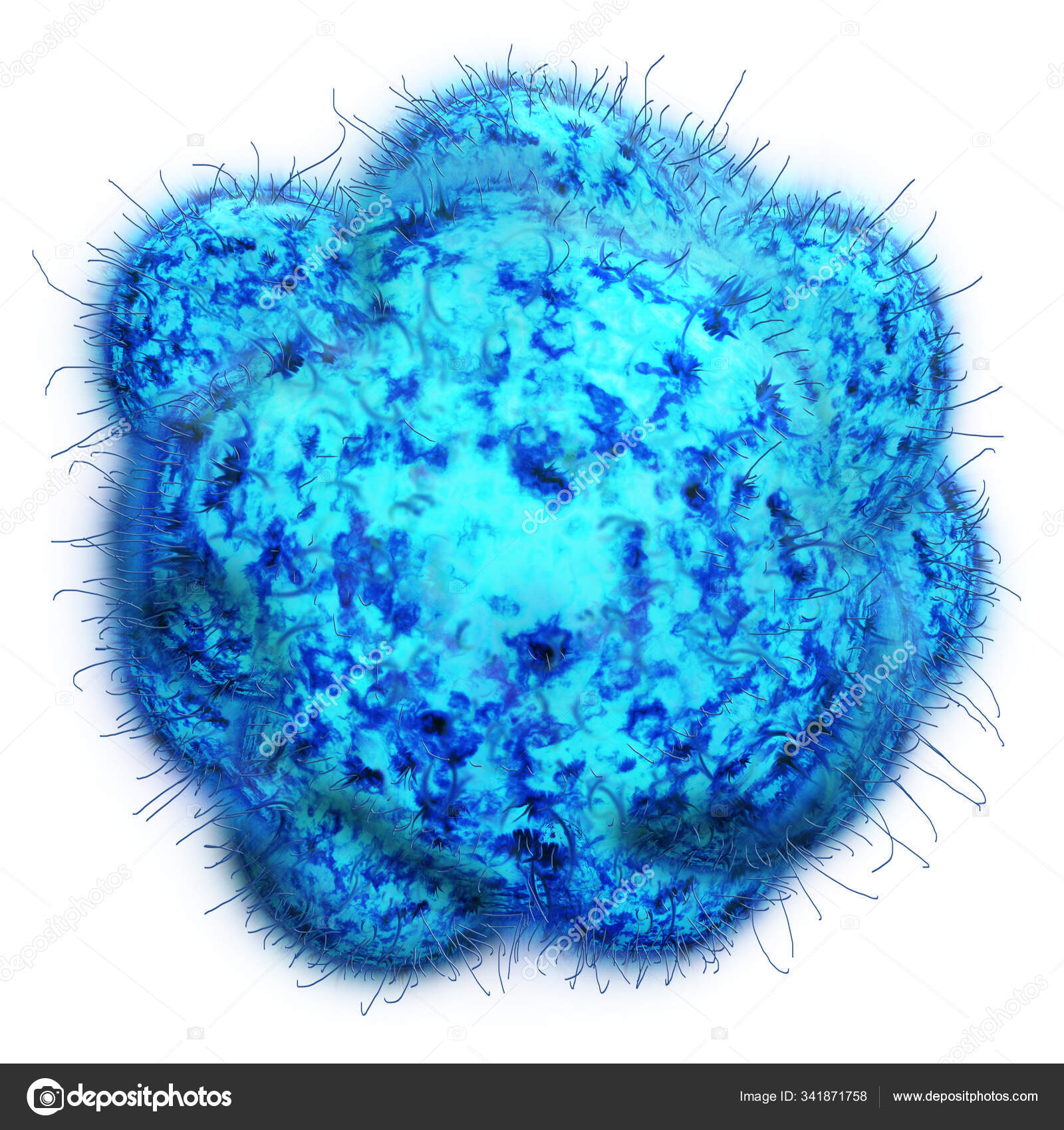 Fotos de Virus aislado sobre fondo blanco. Virus humano, gripe, vista ...