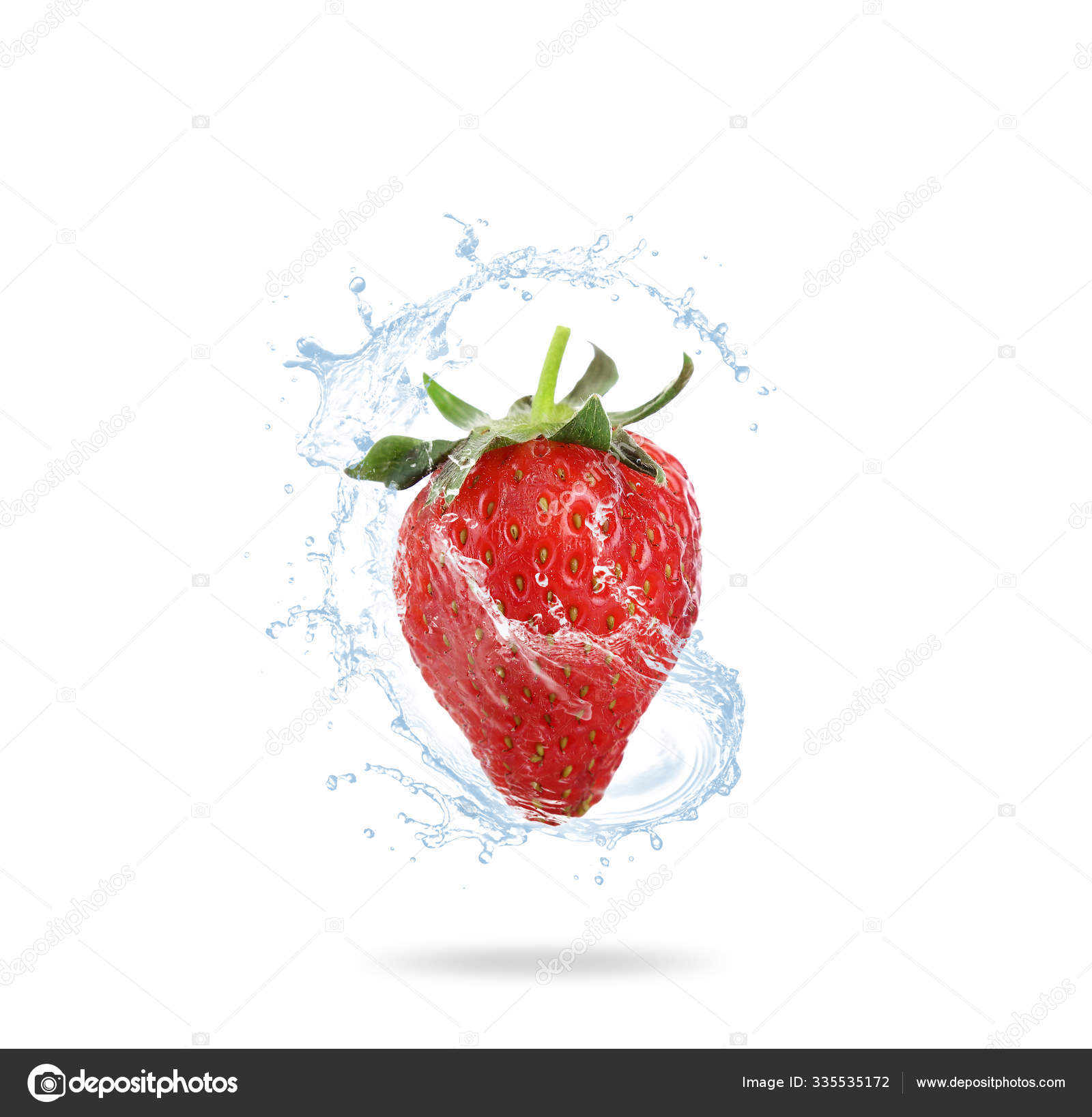 Strawberry Water Splash White Background Stock Photo by ©msatasoy 335535172