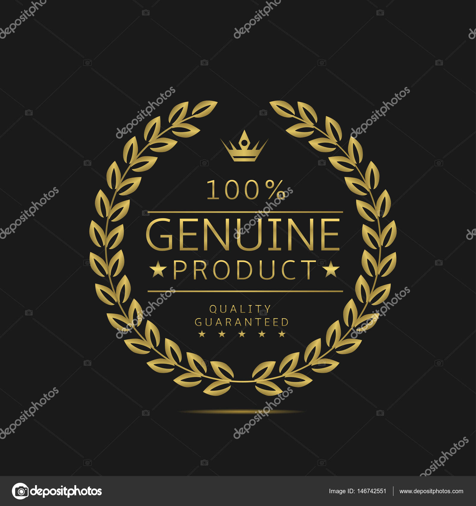 Genuine product label Stock Vector Image by ©mishabokovan #146742551