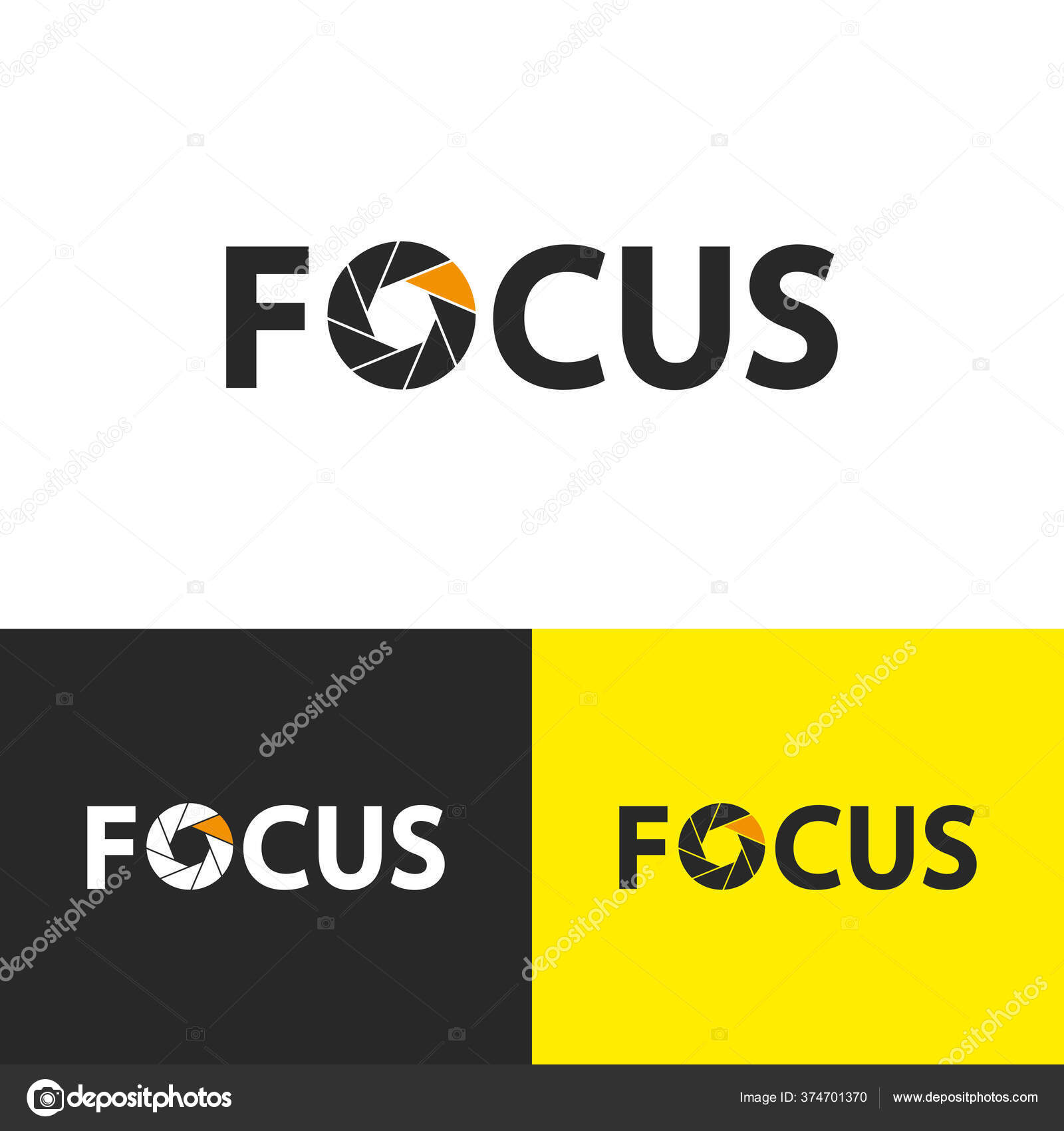 Vector Illustration Text Focus Logo Template — Stock Vector © PicVec ...