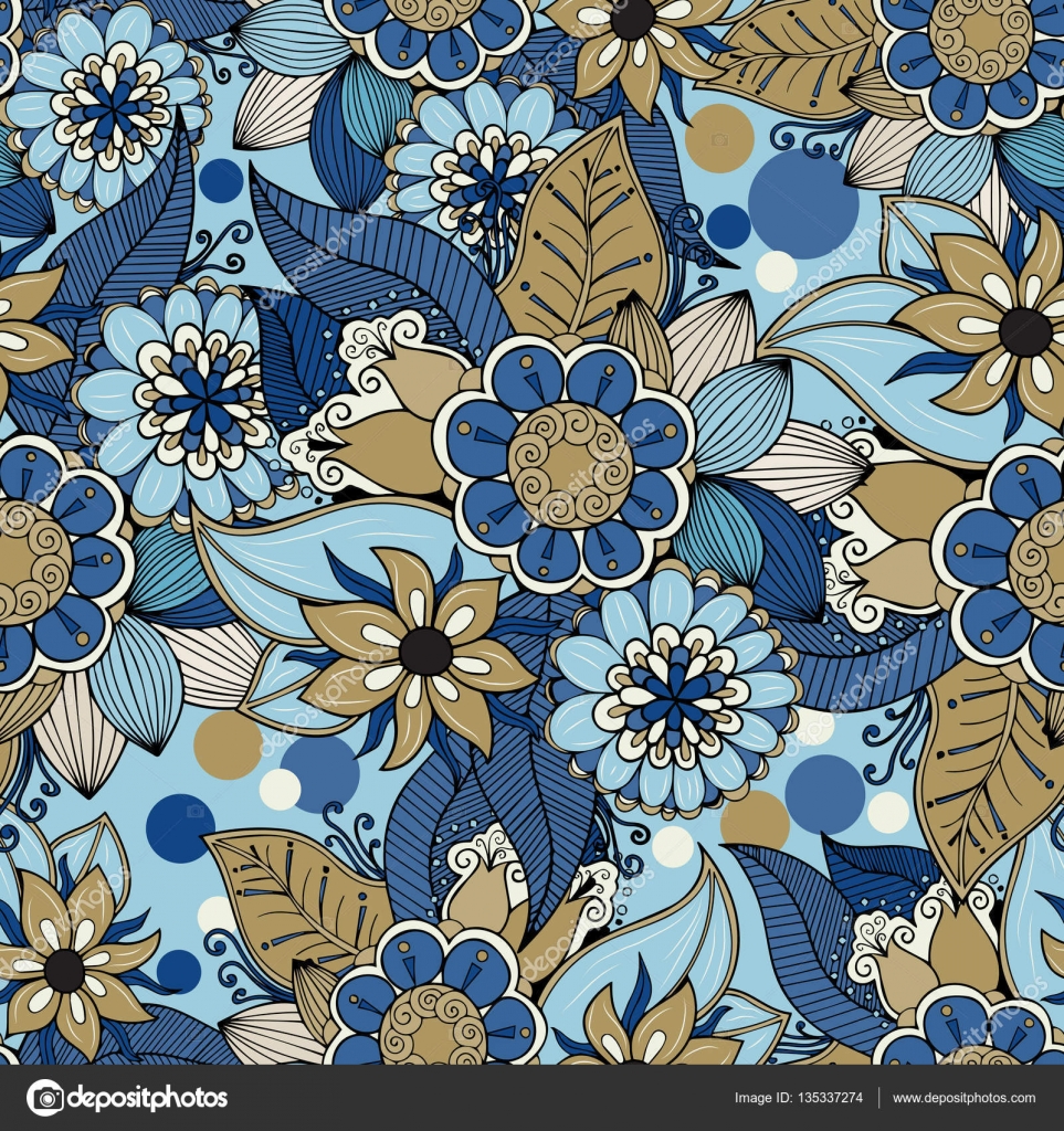 Seamless repeating floral pattern.Vector — Stock Vector © alexma #135337274