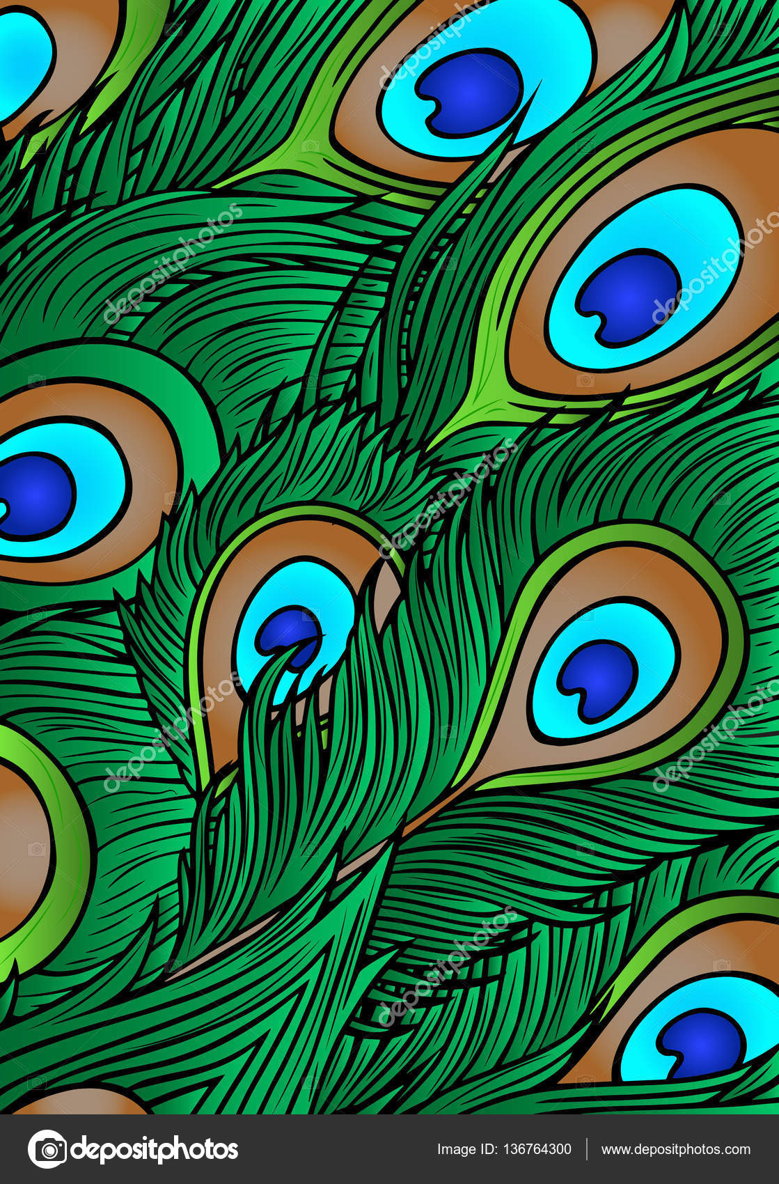 Abstract Peacock Feather