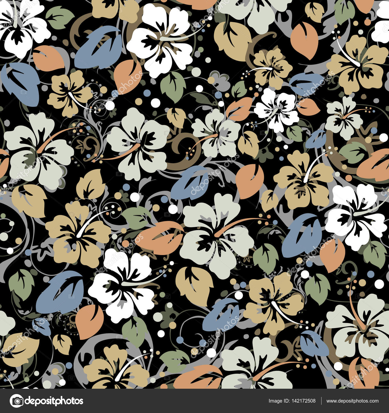 Seamless repeating floral pattern.Vector — Stock Vector © alexma #142172508