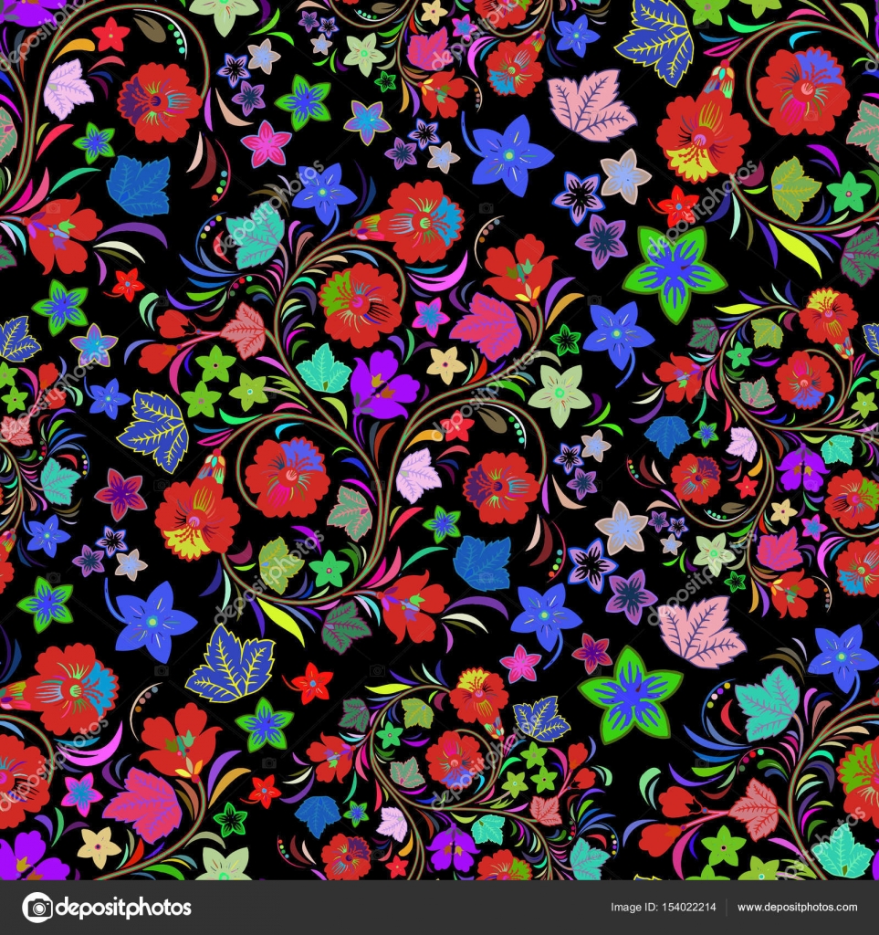 Seamless repeating pattern of flowers Stock Vector Image by ©alexma ...