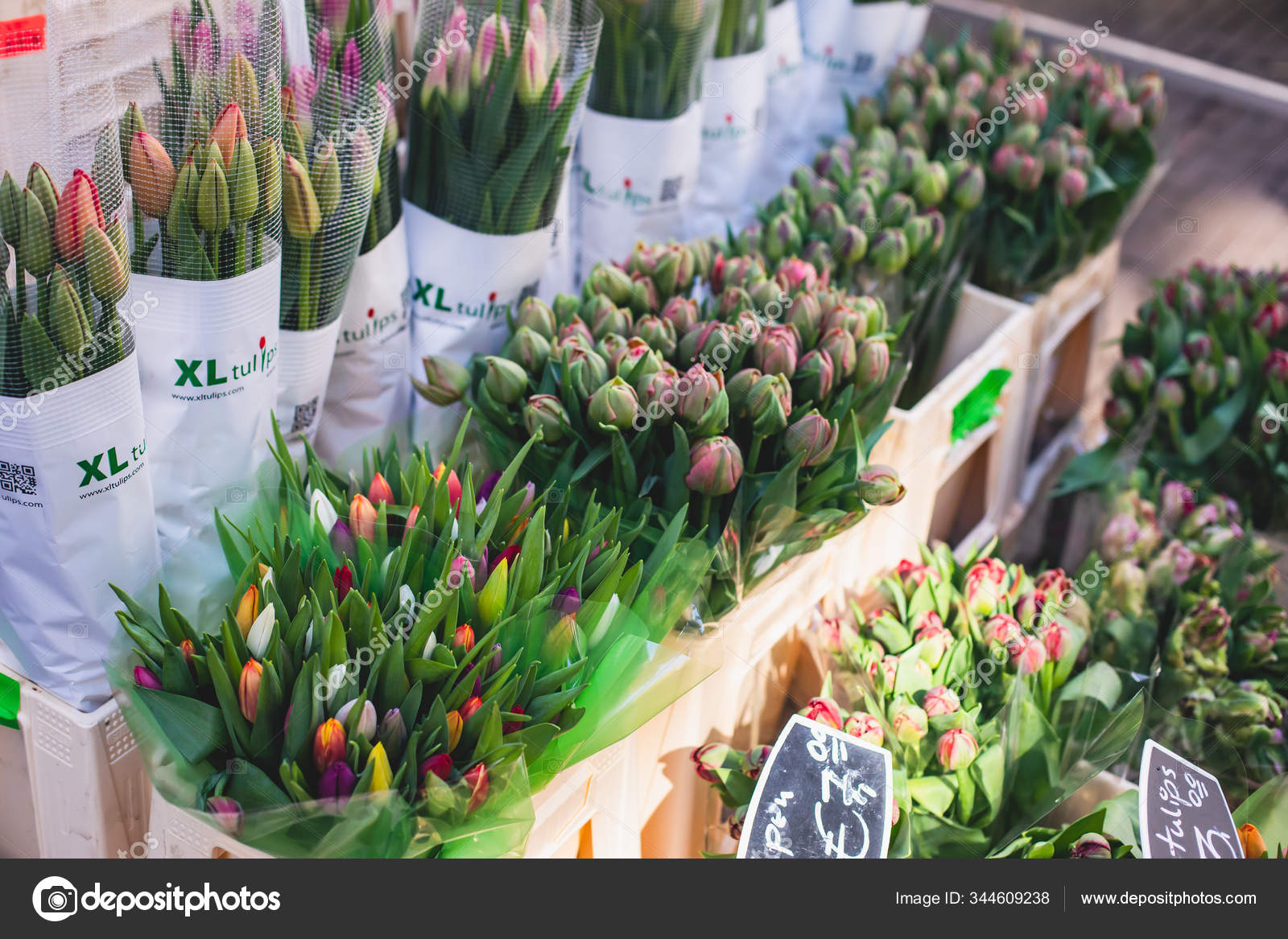 Traditional souvenirs from Amsterdam - fridge magnets, rows of ...