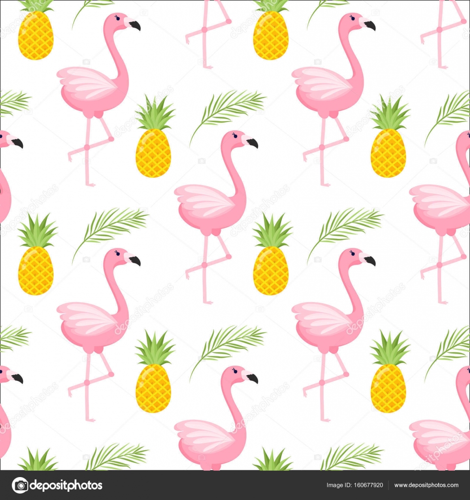 Tropical flamingo pattern Stock Vector Image by ©Virina28 #160677920