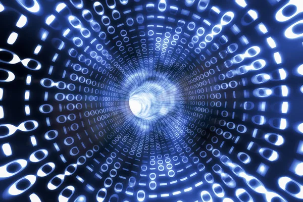 Computer network and internet communication concept. Binary tunn Stock ...