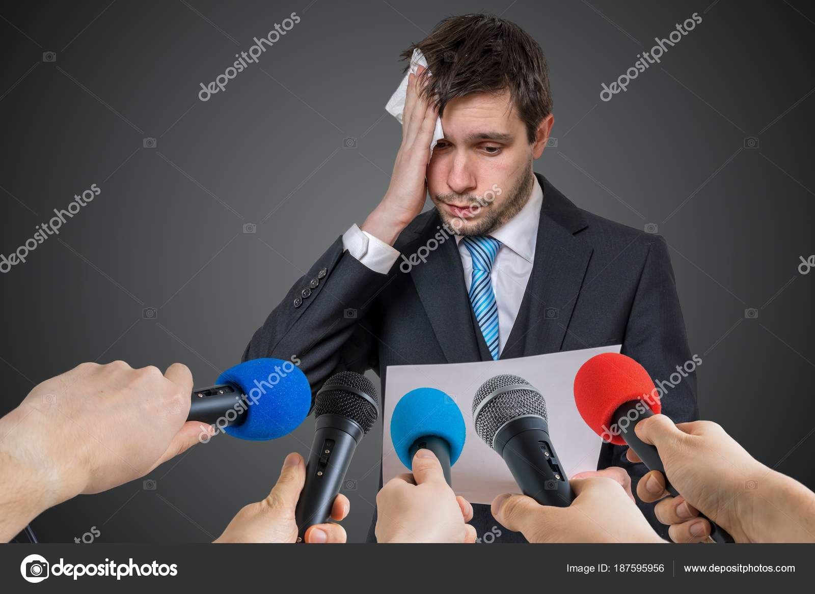 Nervous Sweating Man