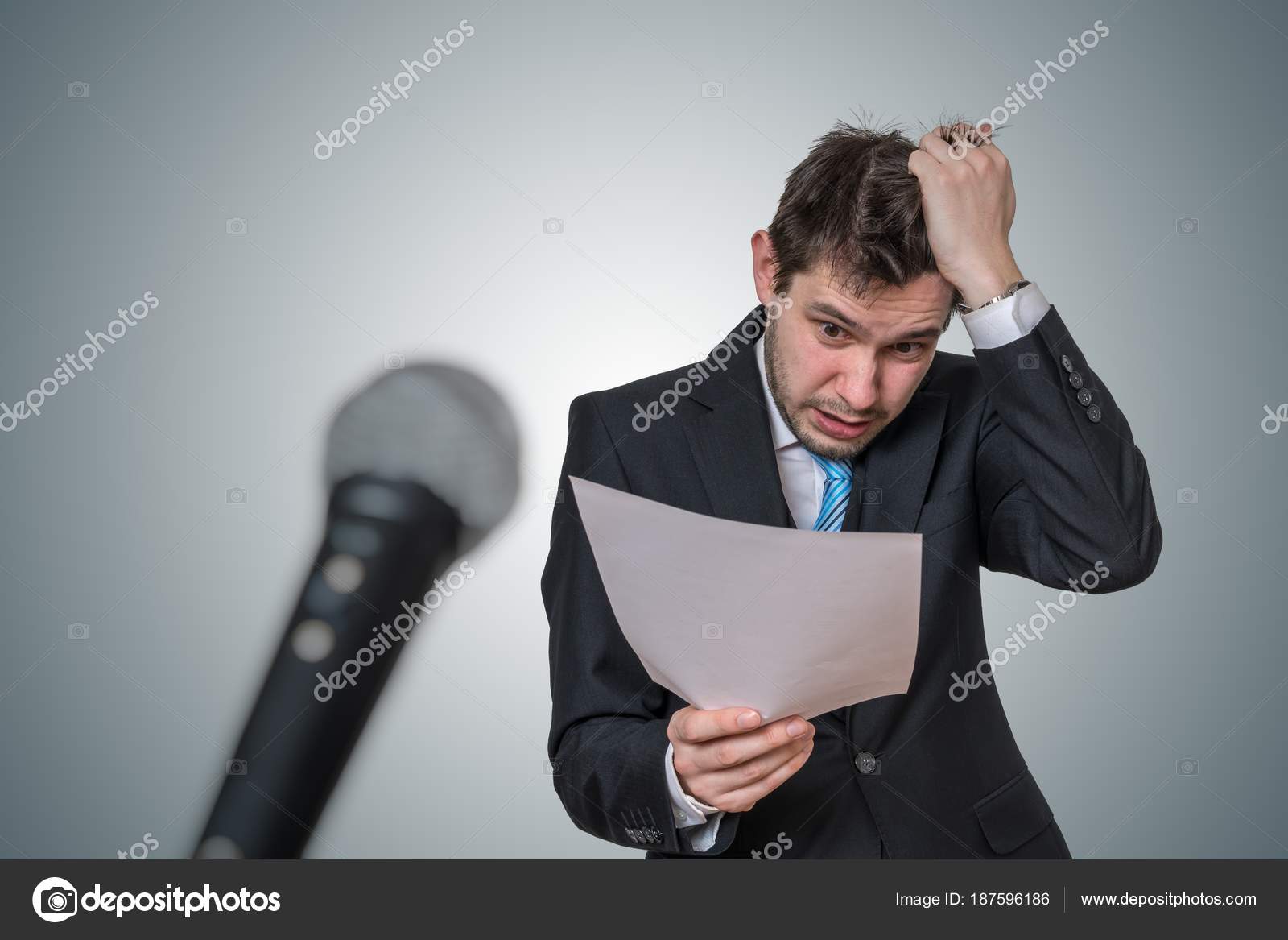 Nervous Sweating Man