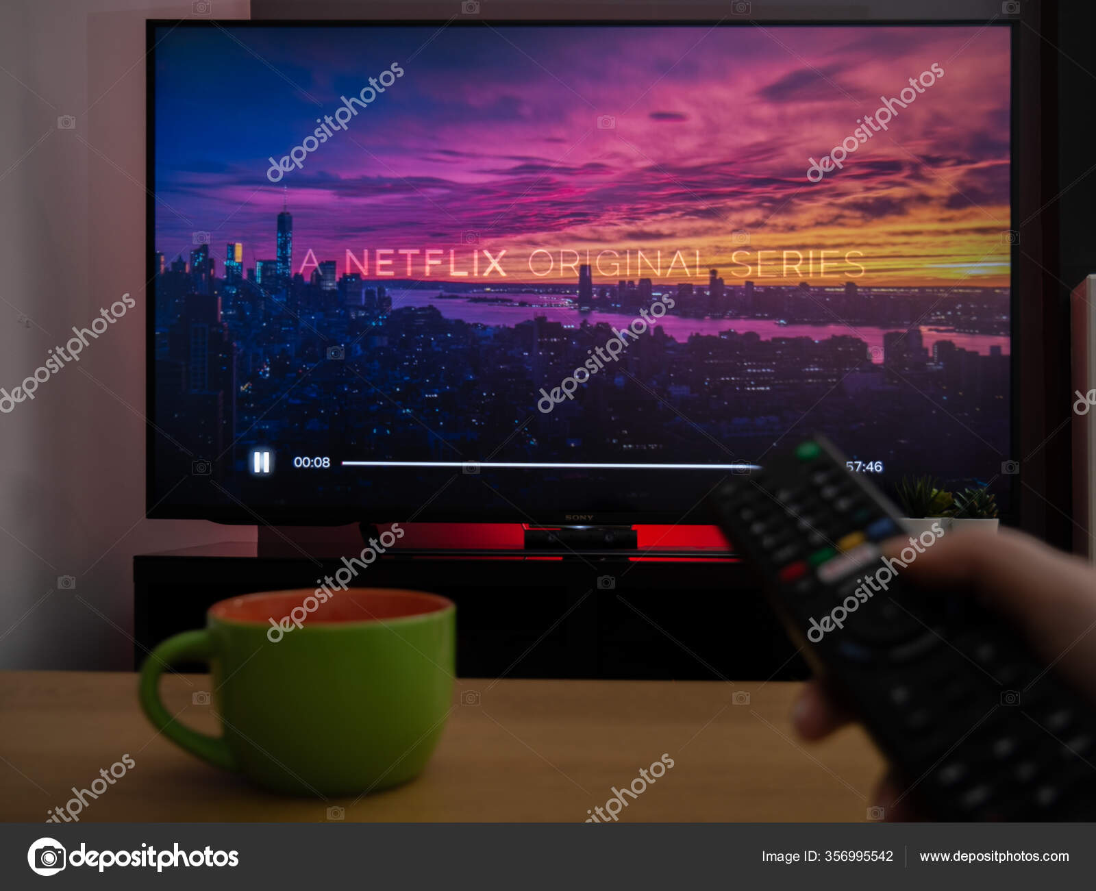 March 2020 Television Netflix Original Series Opener Screen — Stock ...