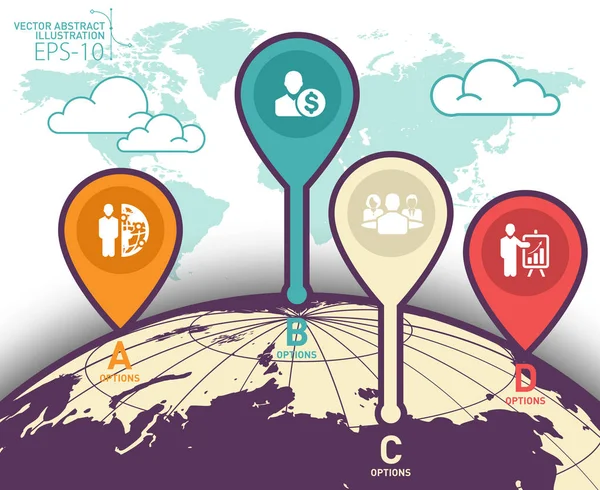 Infographic design. Report template with location pointer. Vector Stock Vector Image by ...