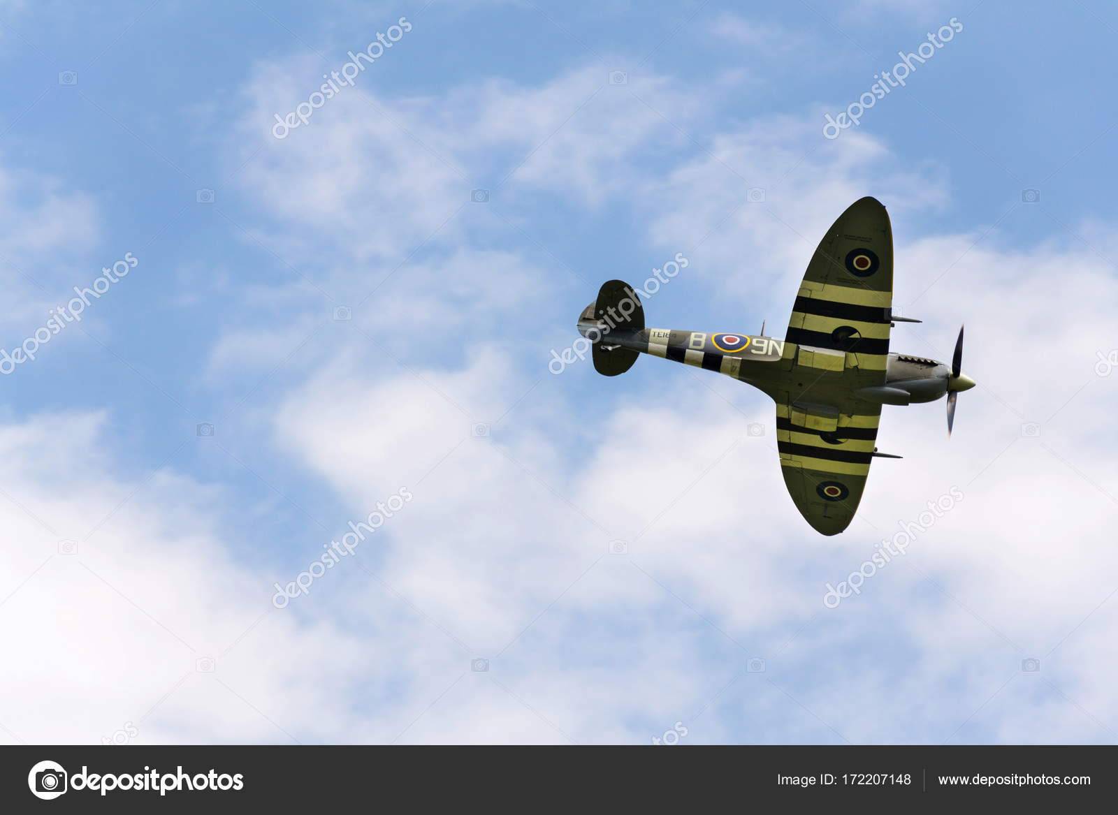 Supermarine Spitfire fighter aircraft used by british Royal Air Force ...