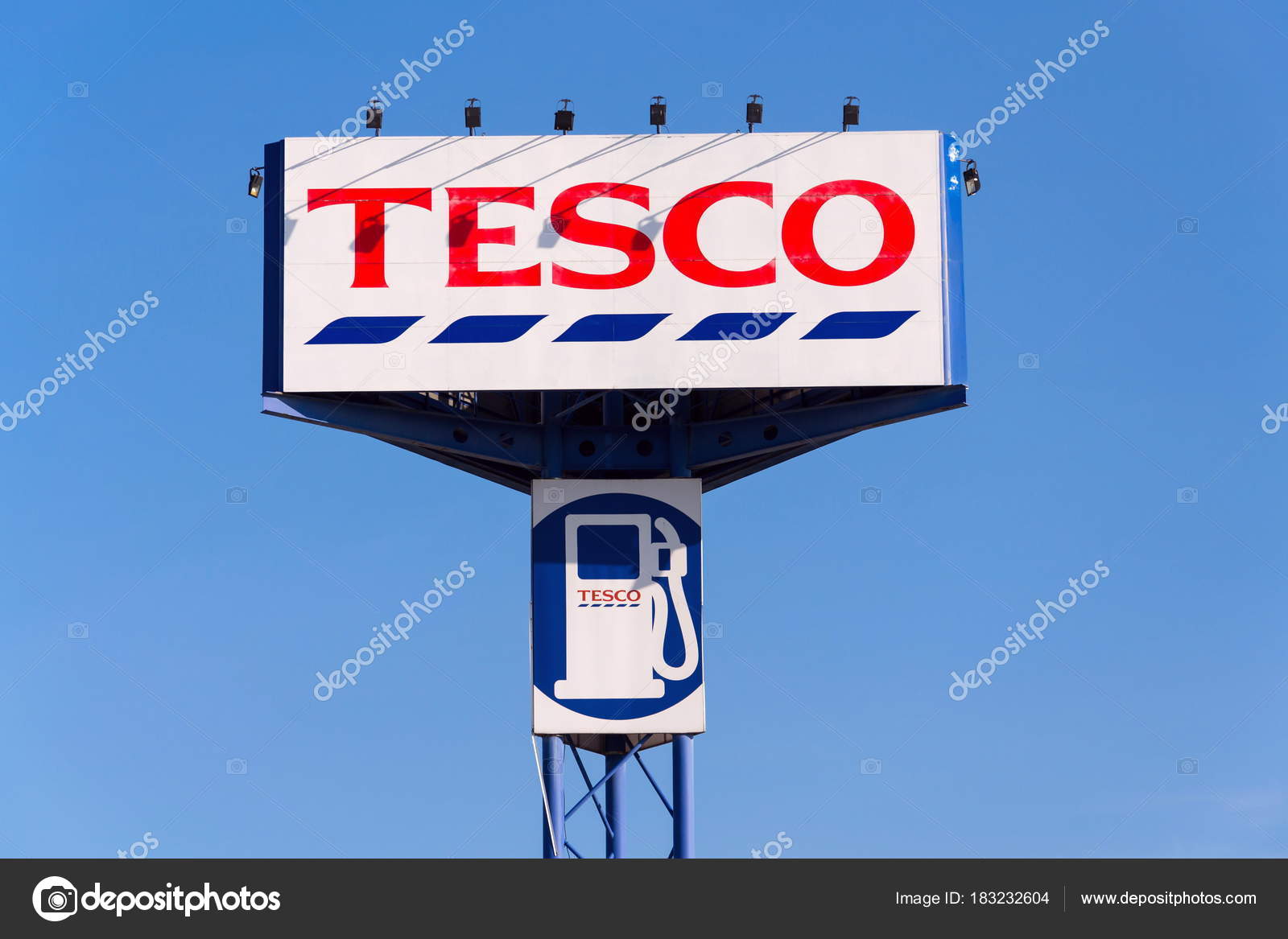 Tabor Czech Republic February 2018 Tesco Company Logo Gas Station ...