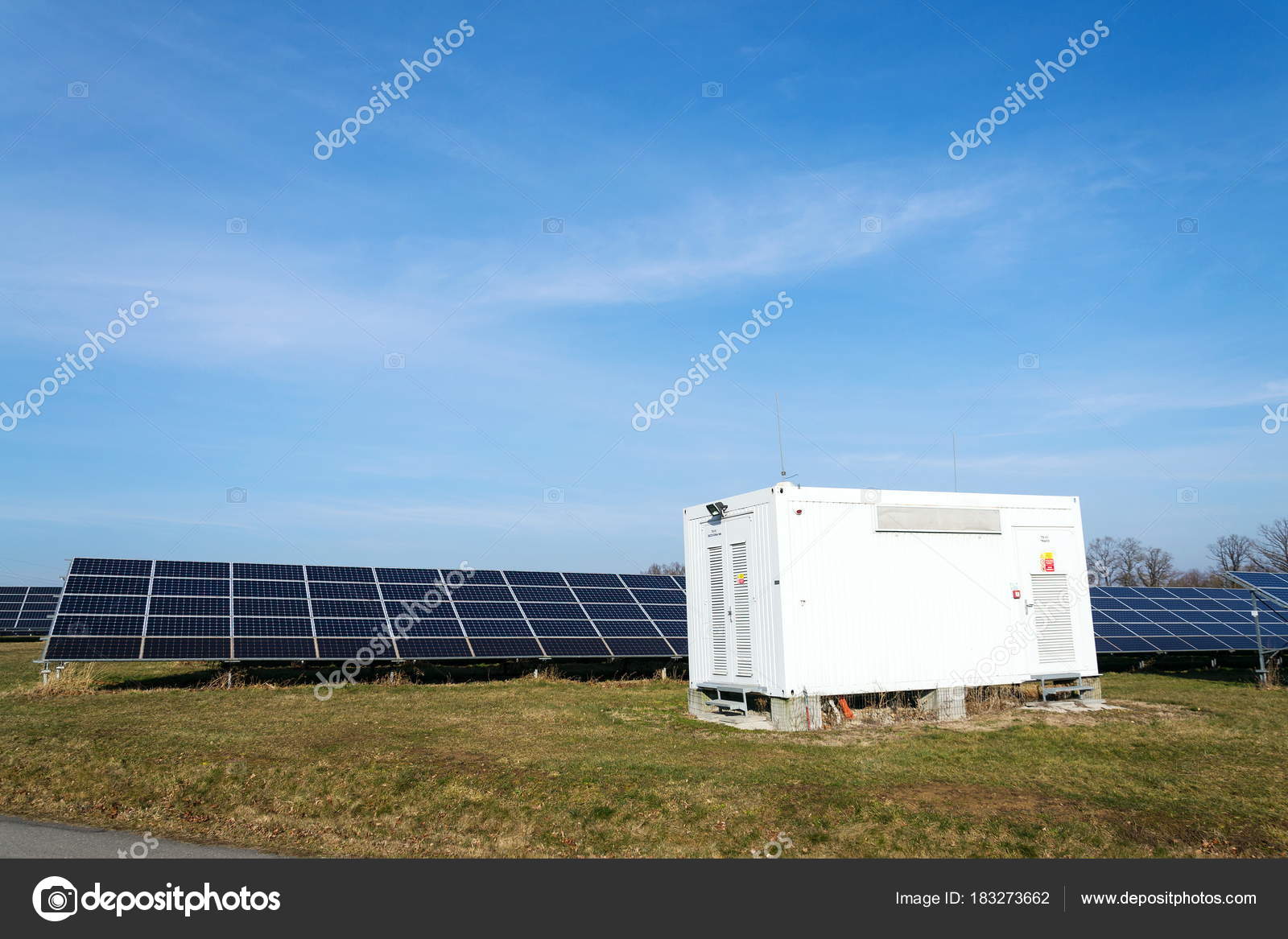 Distribution Point Solar Panels Photovoltaics Power Station Farm Future ...