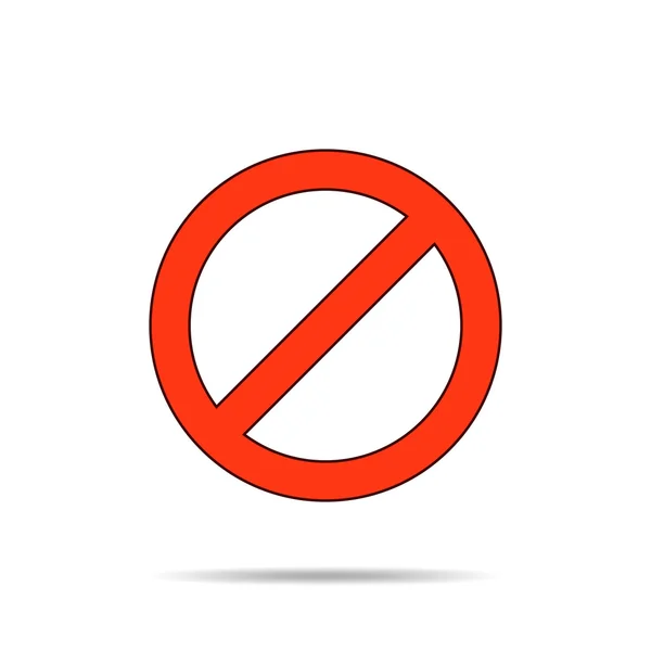 Red Allowed Sign Vector Illustration Alert Stop Warning Sign Isolated ...