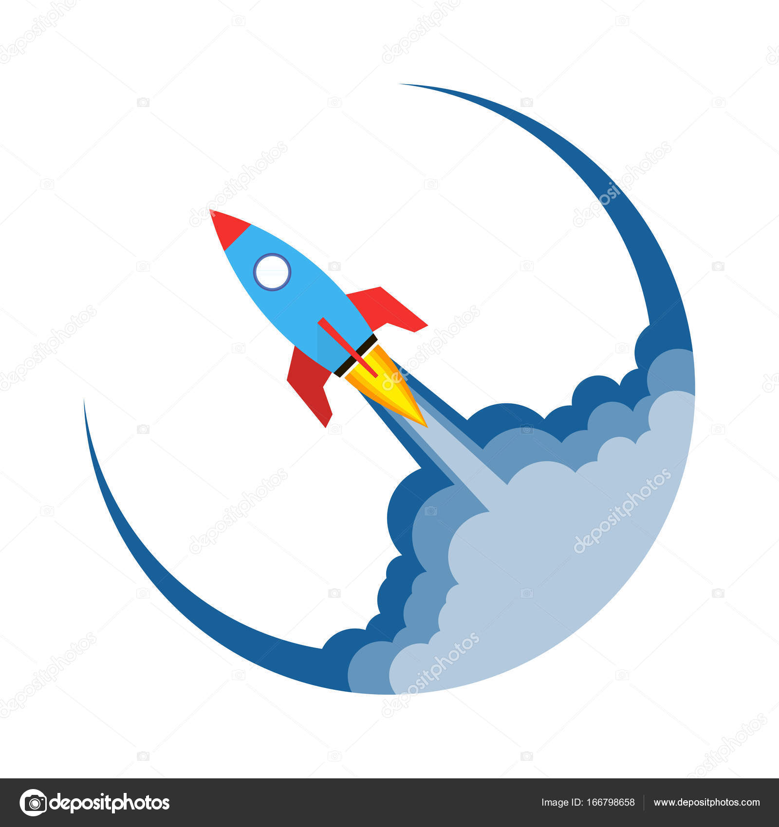 Rocket Launch Illustration