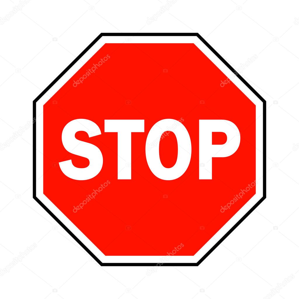 Señal de alto. Ilustración vectorial. 2024