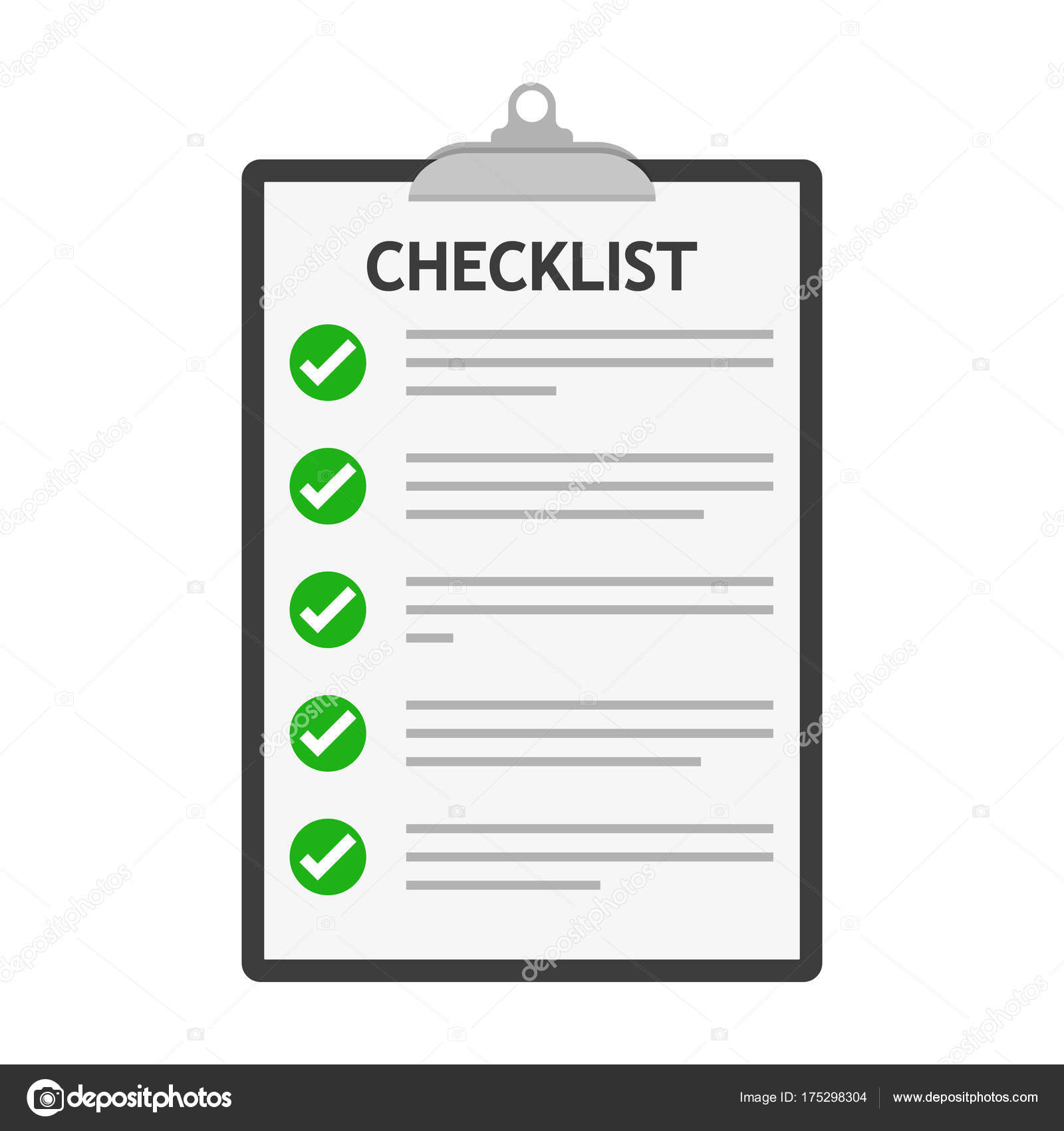 Checklist terisolasi. Ilustrasi vektor Vektor Stok oleh ©chekman1 175298304