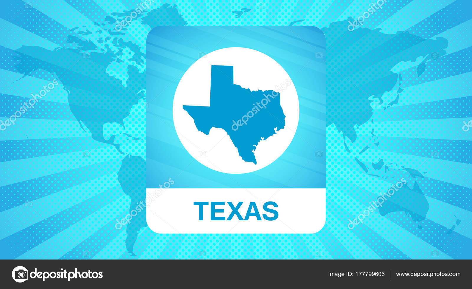 Map of Texas. Vector illustration. Stock Vector by ©chekman1 177799606