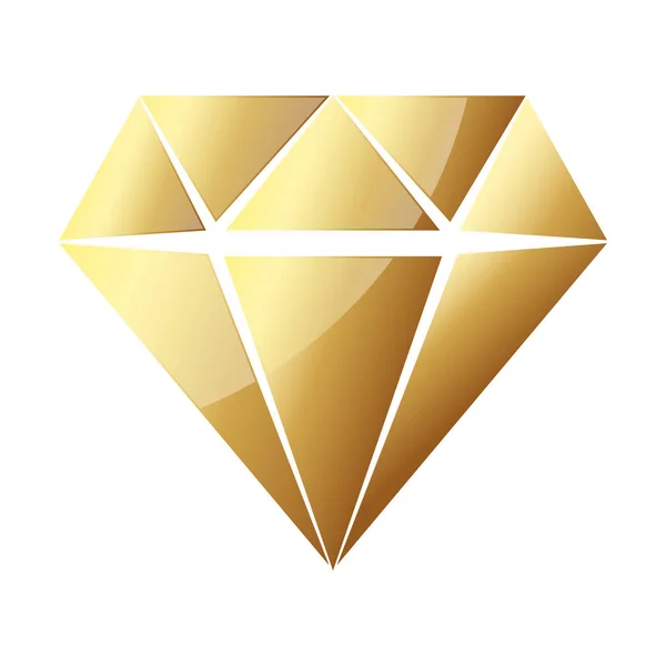 Diamond Isolated On White Vector Illustration — Stock Vector © Slasny1988 20986685