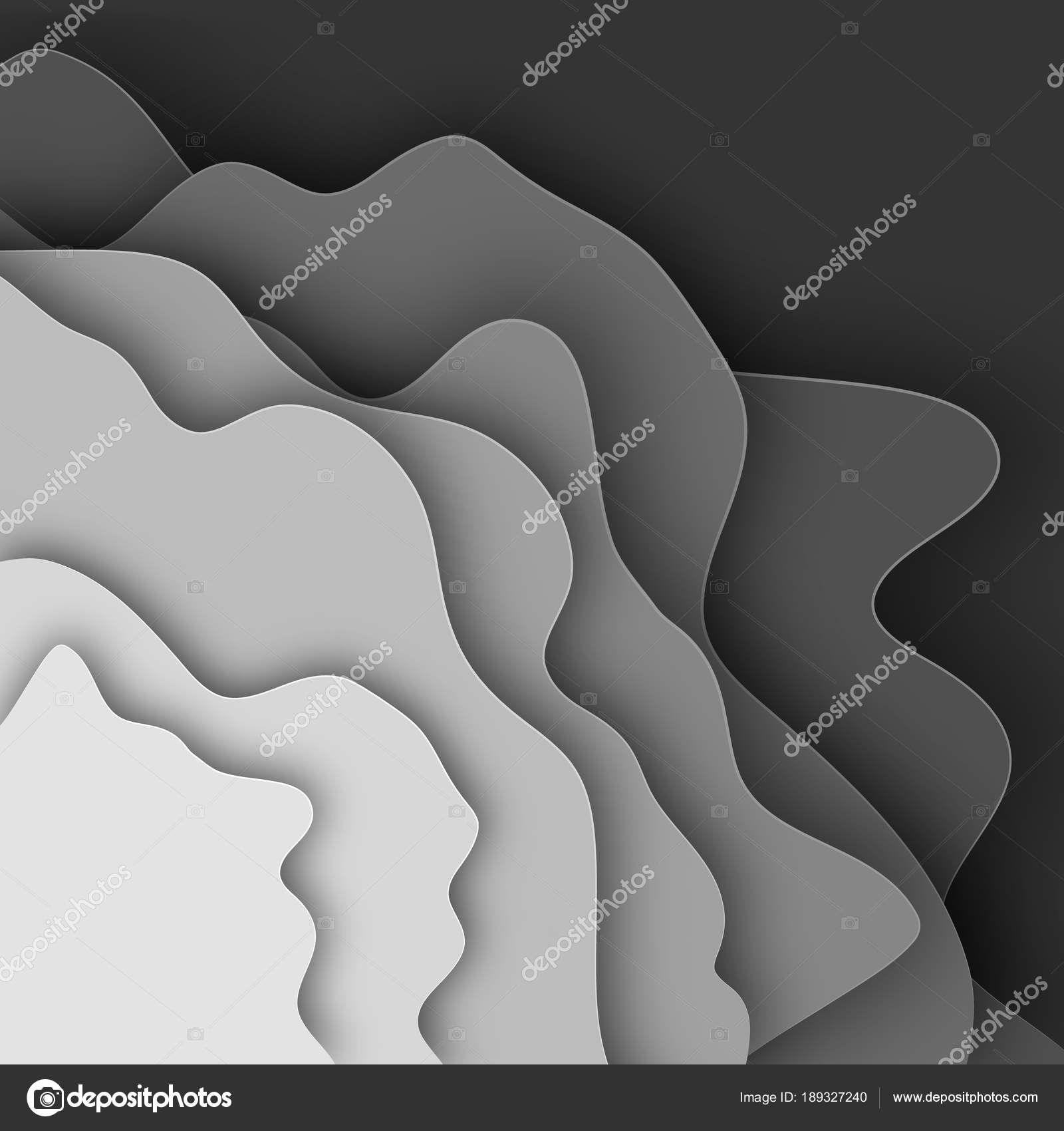 Background from cut 3D paper layers. Vector illustration Stock Vector ...