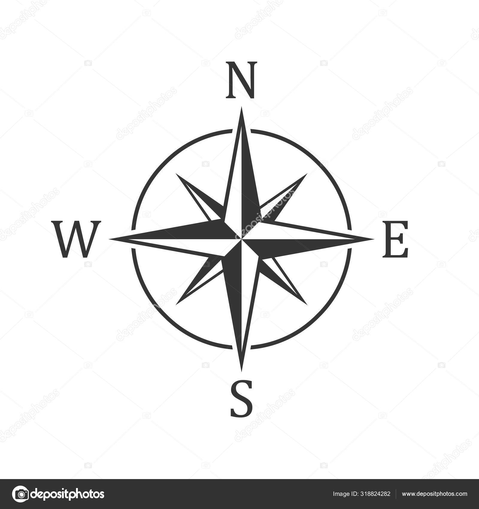 Icono de brújula - Vector . Vector de stock por ©chekman1 318824282