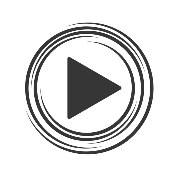 Red Play Icon Flat Style Vector Illustration Play Button Icon Stock ...