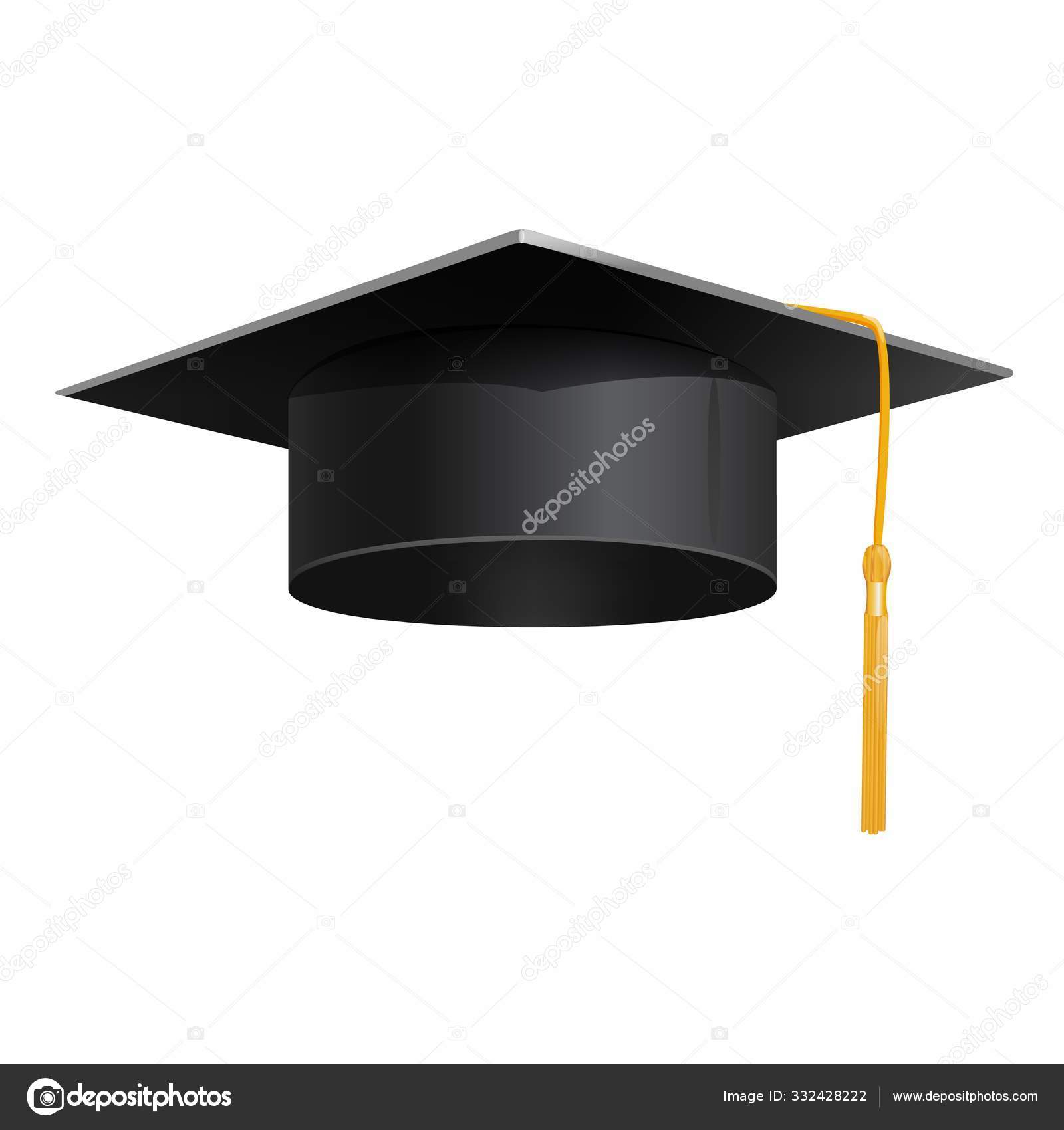 Student graduate hat on a white background. Stock Vector by ...