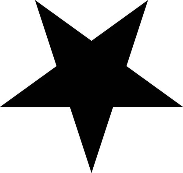 Standard Inverted Black Five Pointed Star Pentagram Flat Illustration ...