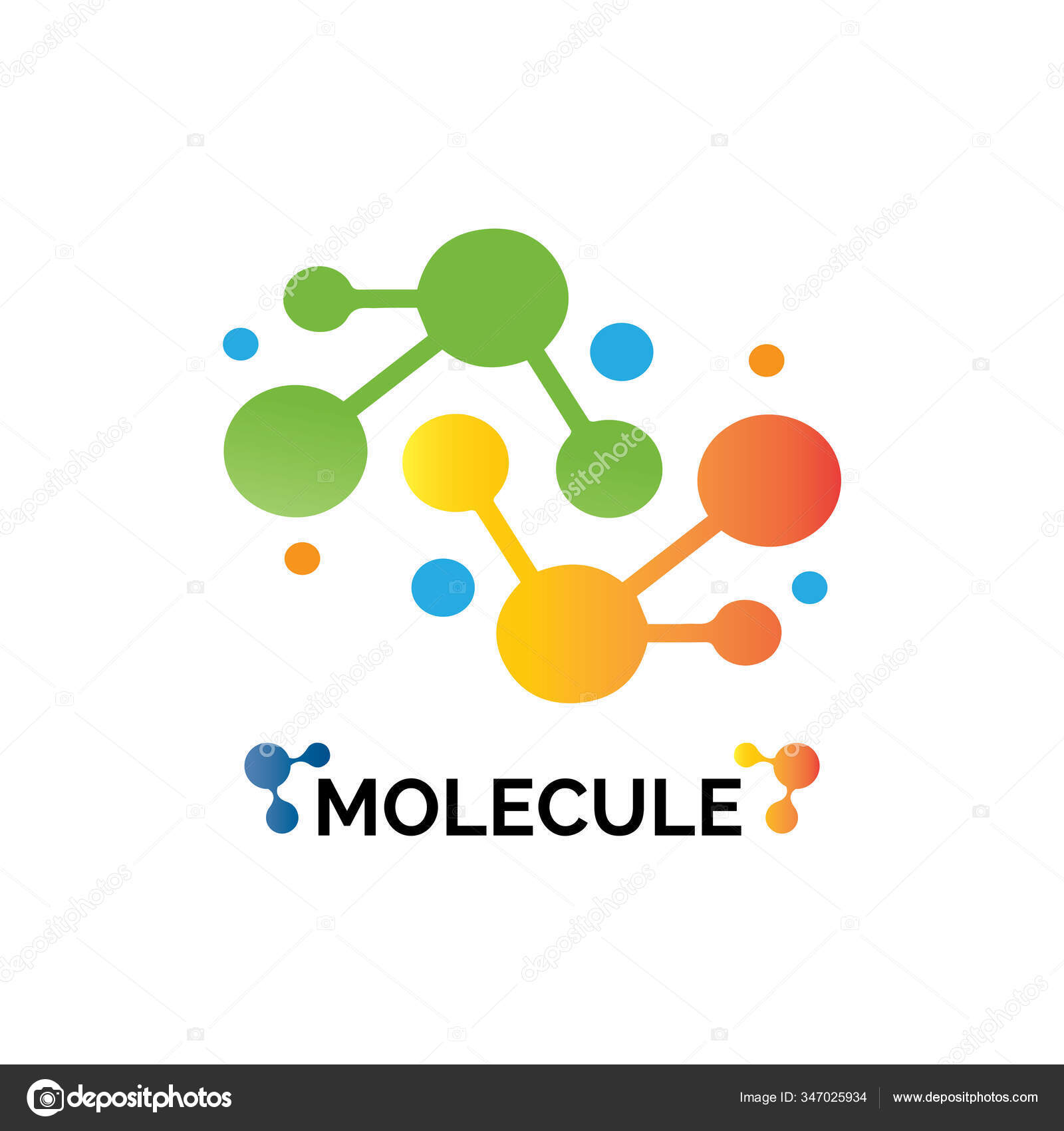 Molecule Symbol Logo Template Vector Illustration Design — Stock Vector ...