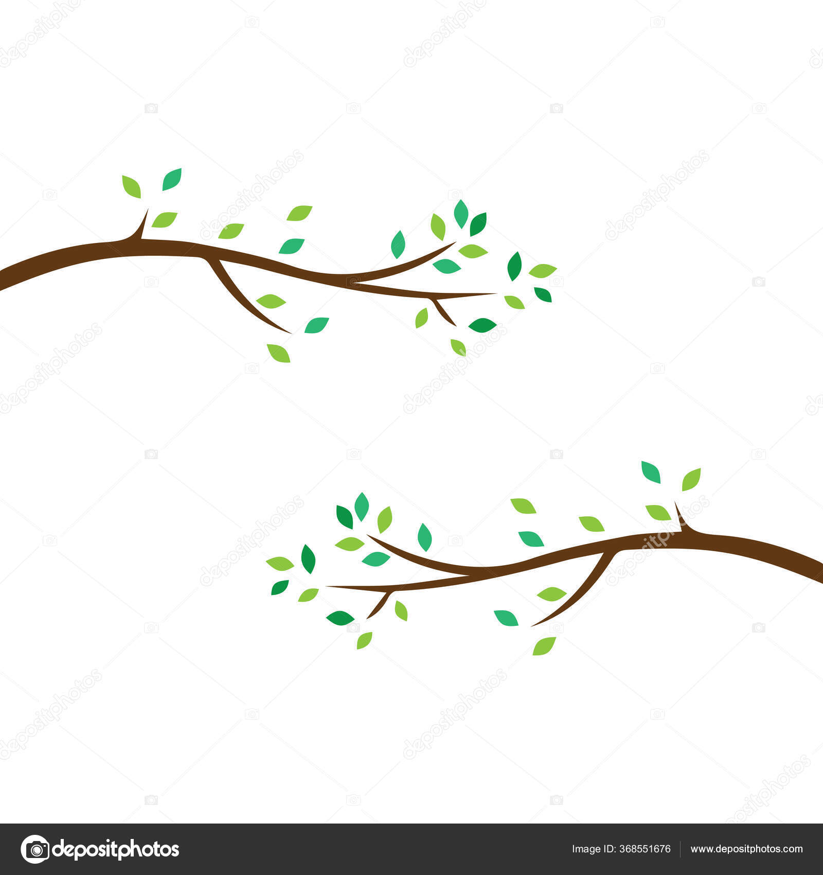 Vector Branch Hand Draw Illustration Tree Branch Design Template 스톡 벡터 ...