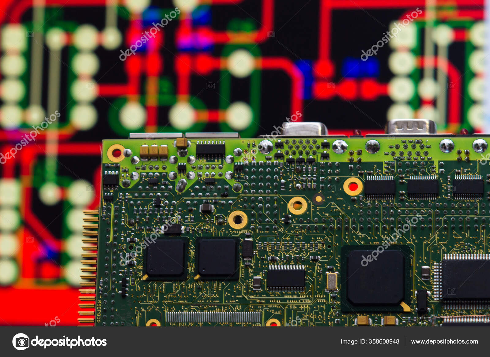 Modern Electronic Board Computer Aided Design Tools Cad Cae — Stock ...
