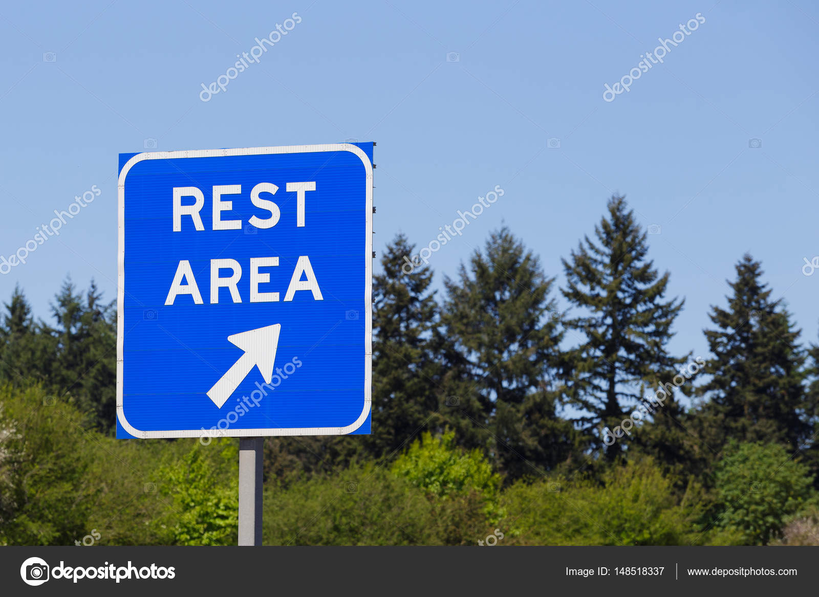 Blue Highway Rest Area Sign Stock Photo by ©joshuarainey 148518337
