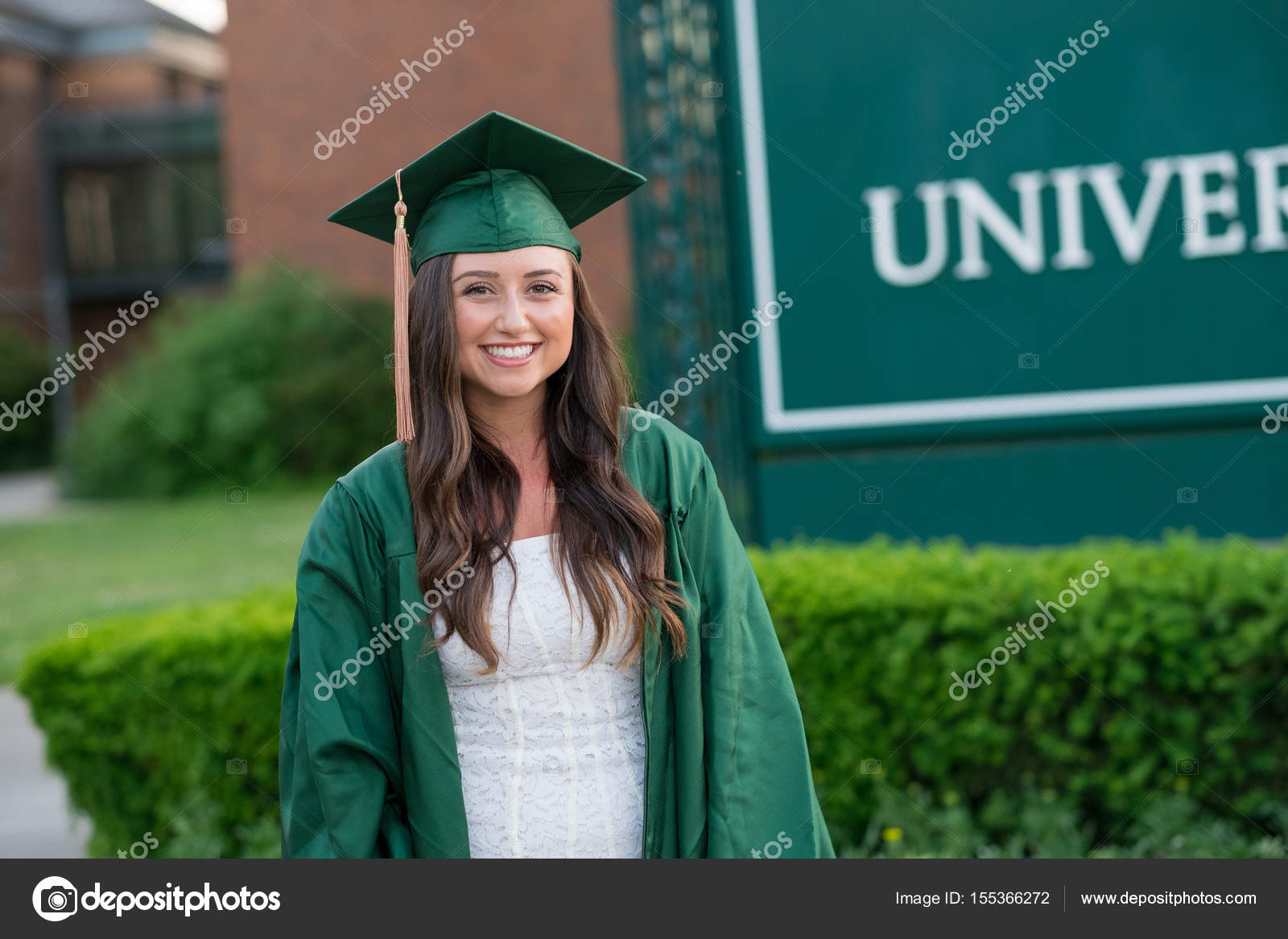 College Graduation Photo on University Campus — Stock Photo ...