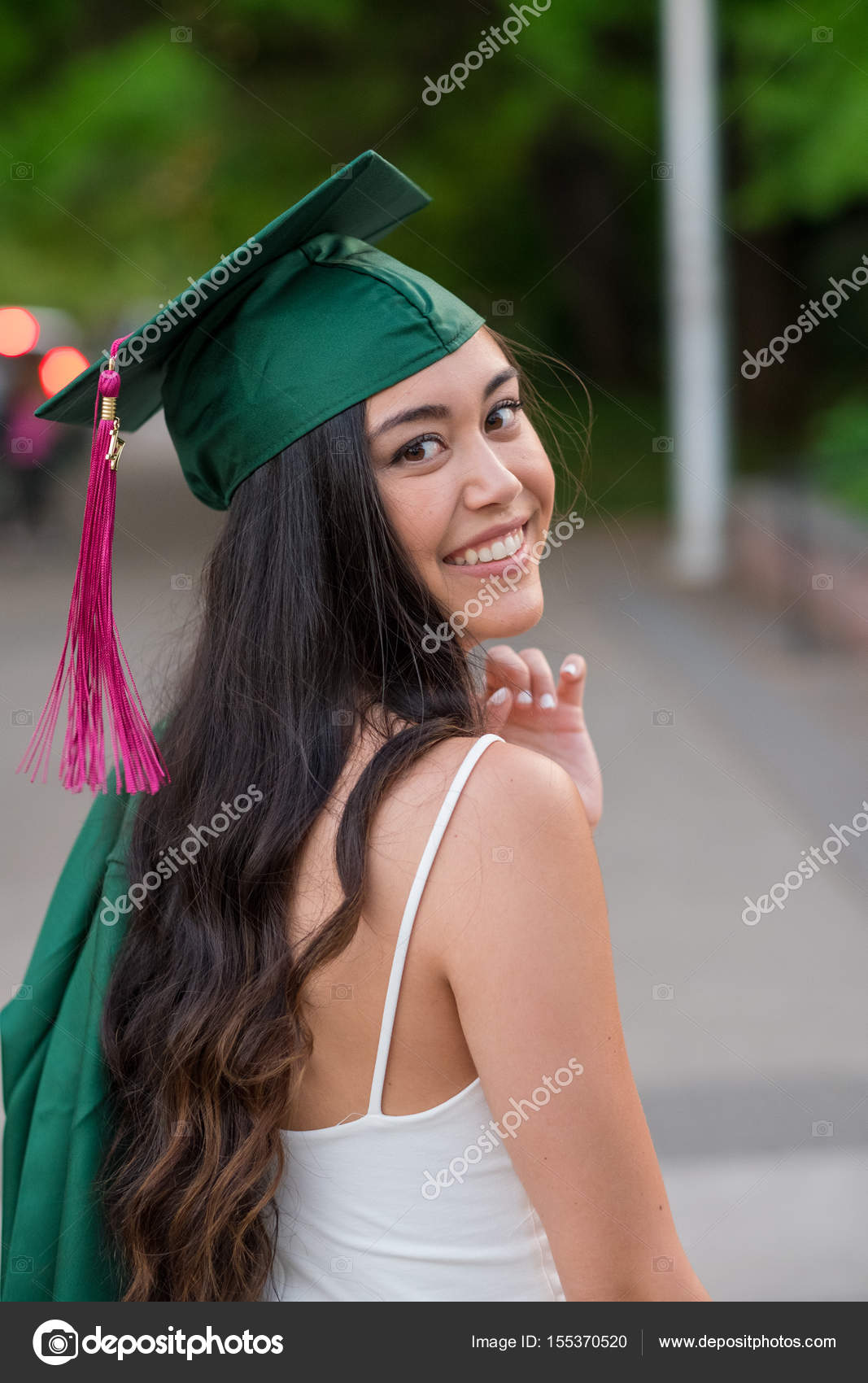 College Graduation Photo on University Campus — Stock Photo ...