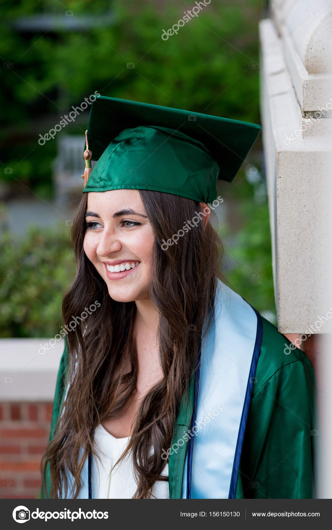 College Grad on Campus in Oregon — Stock Photo © joshuarainey #156150130