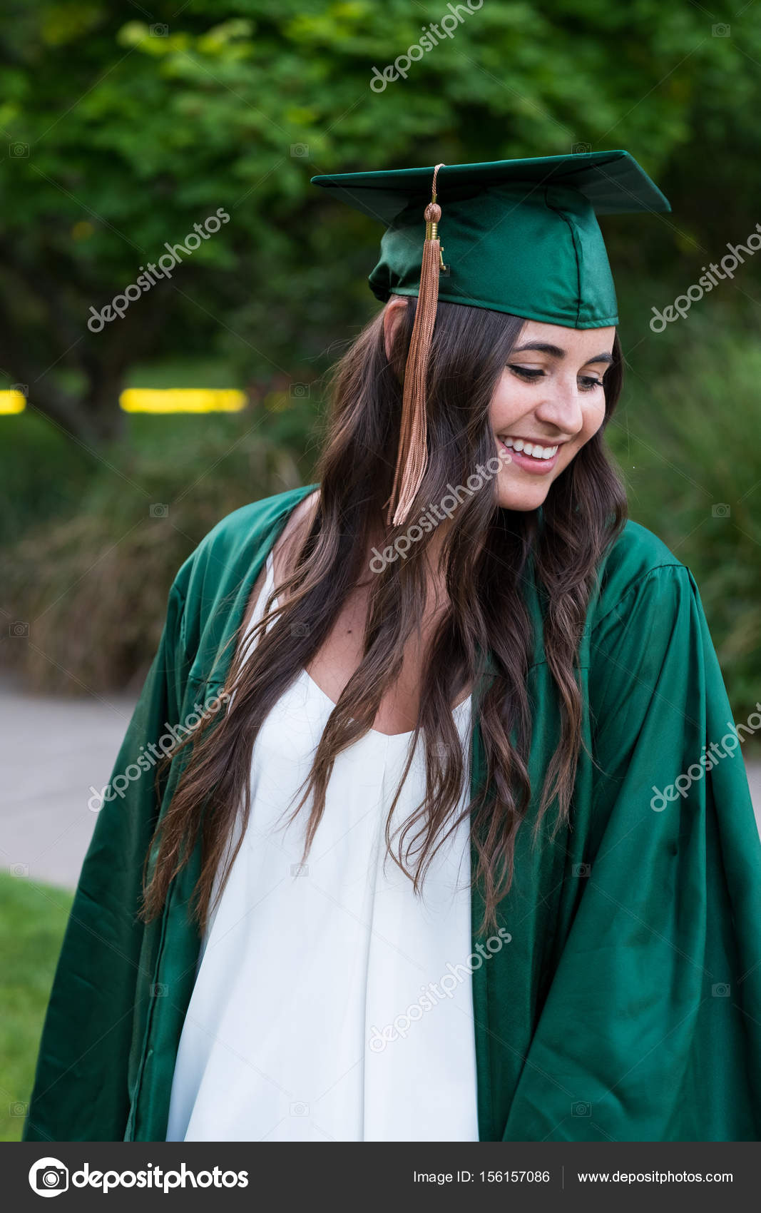 College Grad on Campus in Oregon — Stock Photo © joshuarainey #156157086