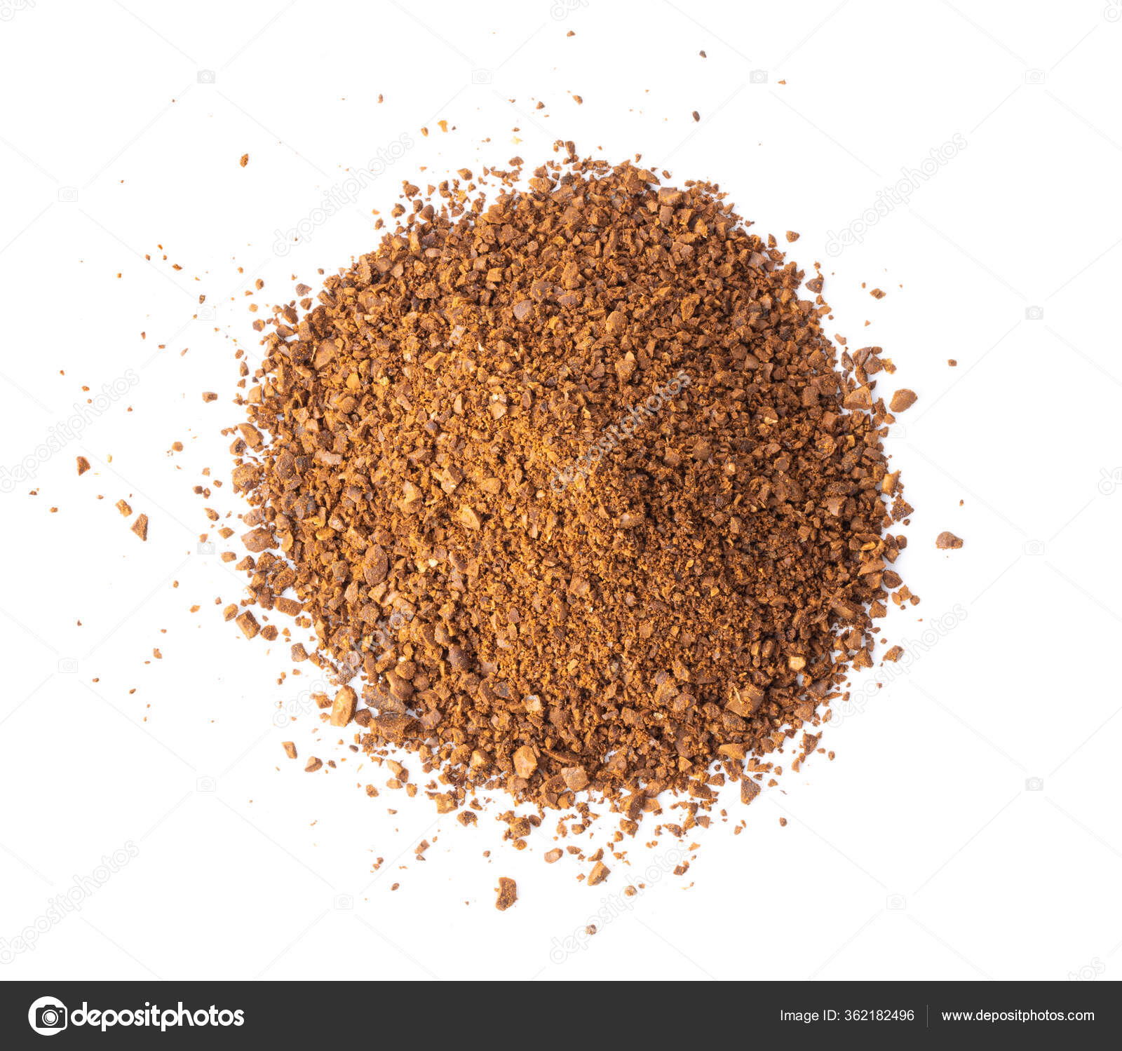 Coffee Powder Isolated White Background Top View — Stock Photo © supams ...