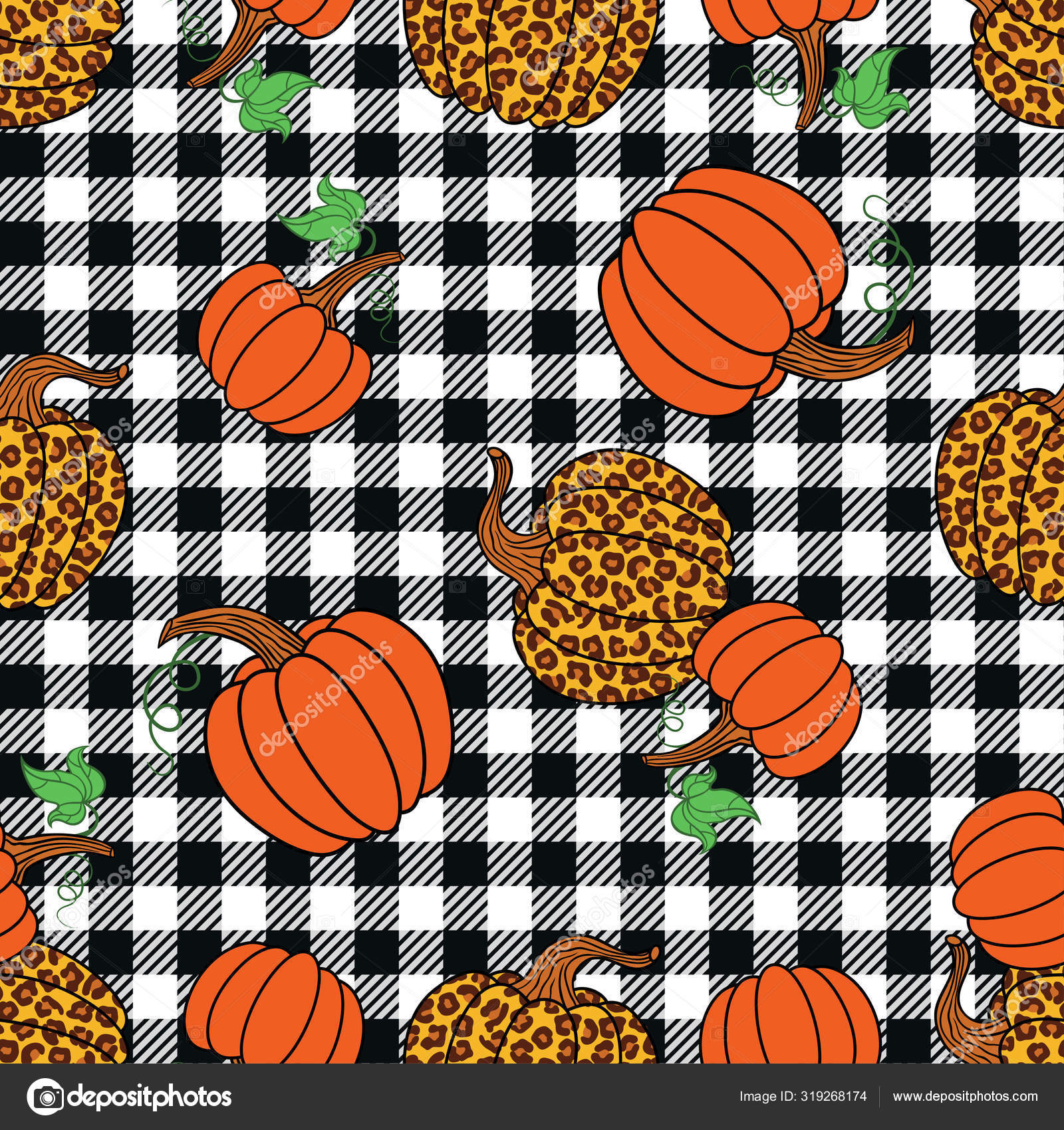 Leopard Print Pumpkin Stencil