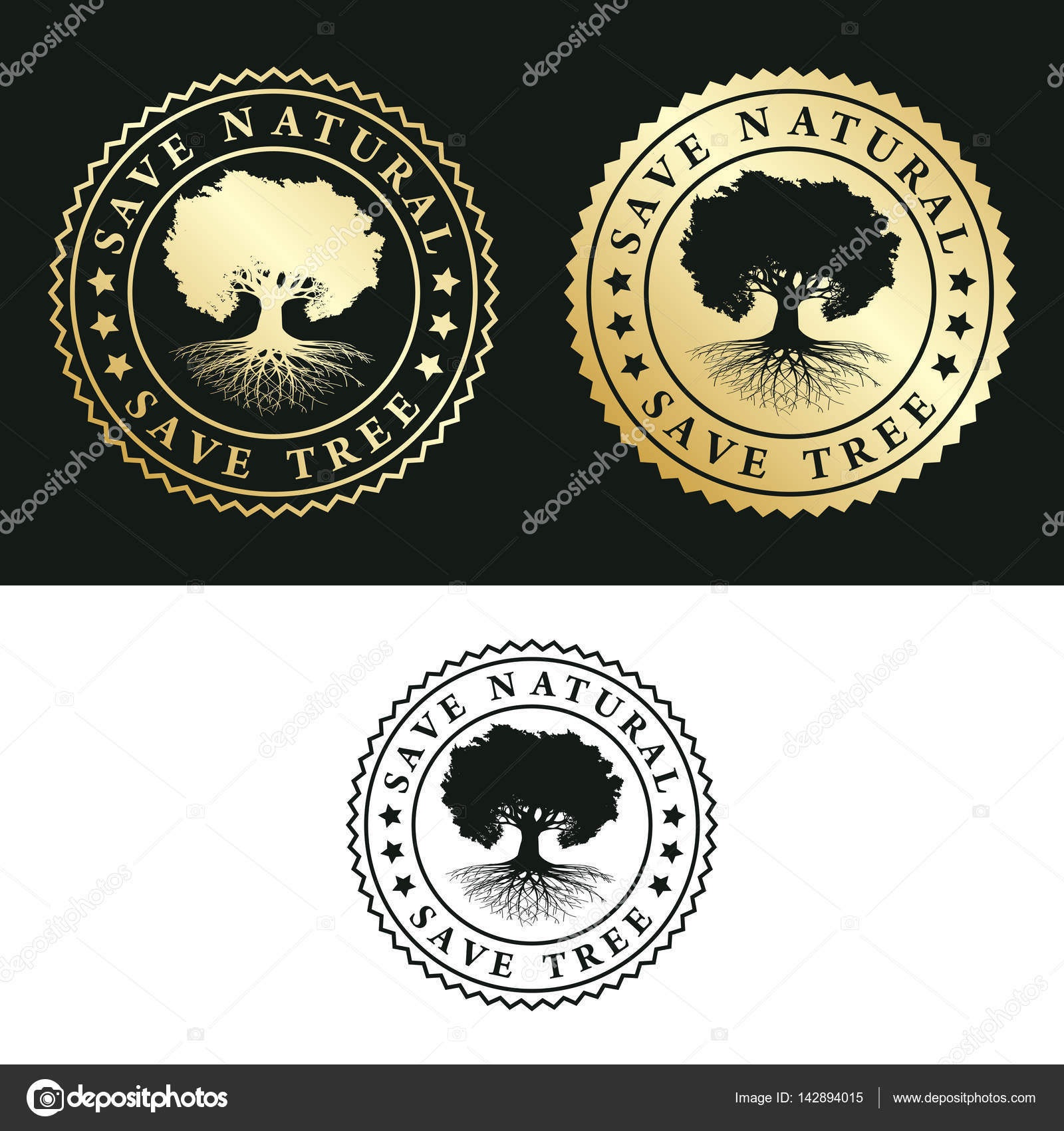 Save Natural - Save Tree Stock Vector Image by ©andrijamarkovic #142894015
